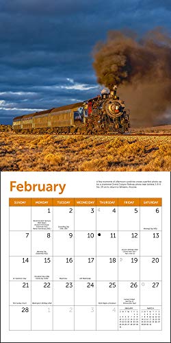 Steam Trains Mini Wall Calendar 2021, 7" x 7"