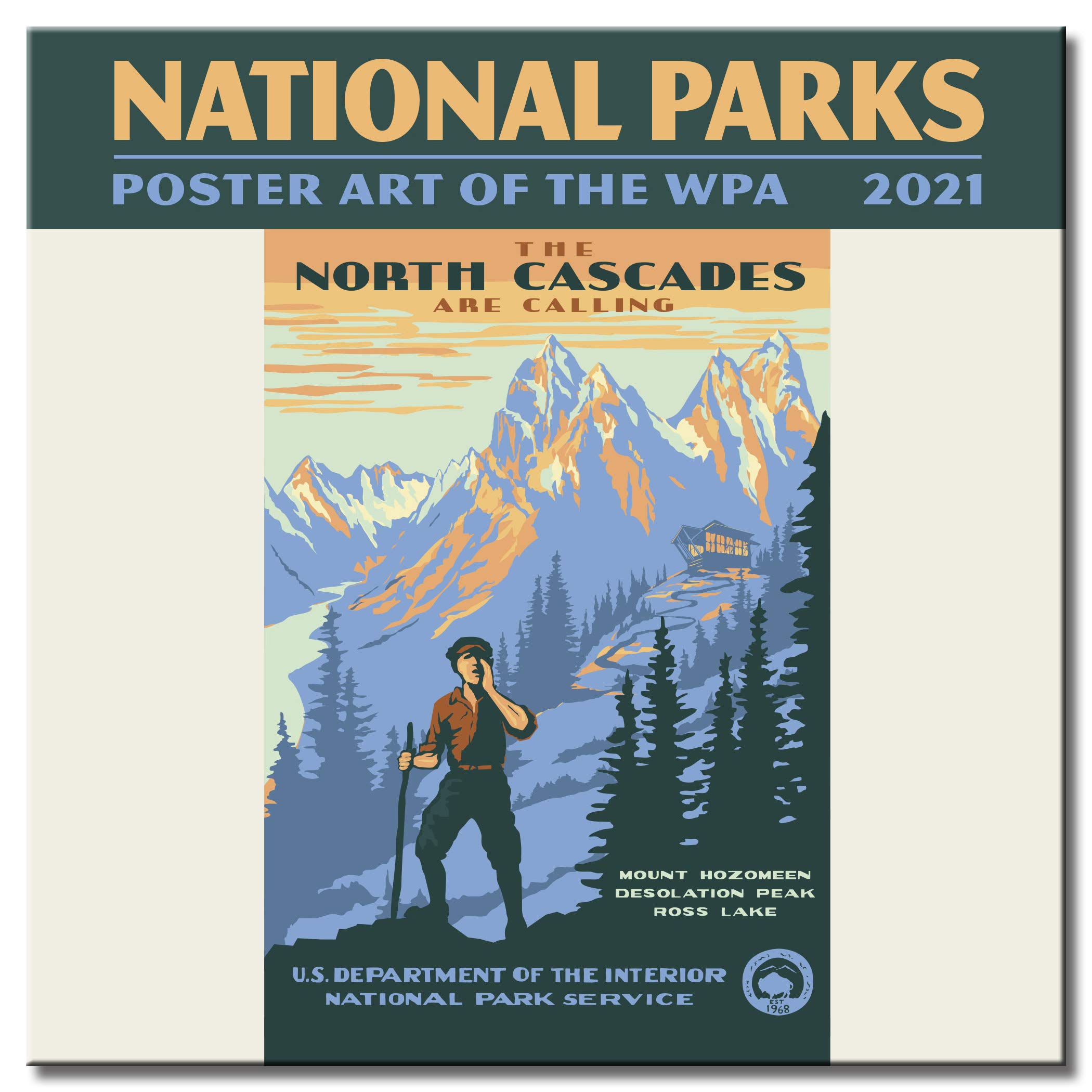 National Parks—Poster Art of the WPA Mini Wall Calendar 2021, 7" x 7"