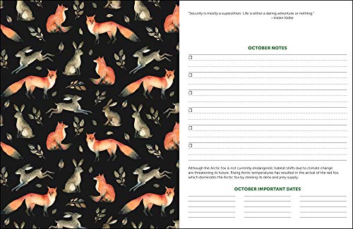 WWF Giraffes Monthly Planner 2021, 7.5" x 9.75" Spiral Bound