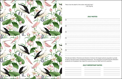 WWF Giraffes Monthly Planner 2021, 7.5" x 9.75" Spiral Bound