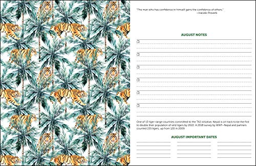 WWF Giraffes Monthly Planner 2021, 7.5" x 9.75" Spiral Bound