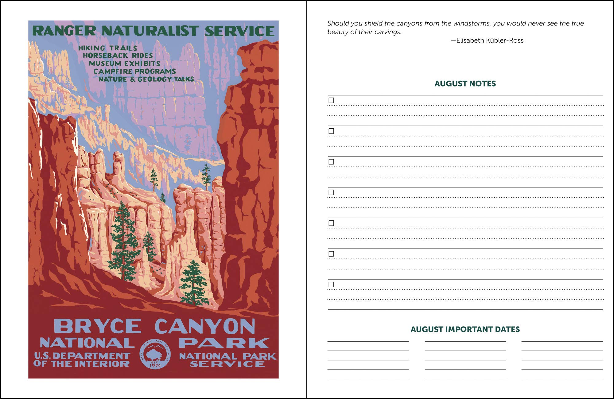 National Parks Poster Art of The WPA Monthly Planner 2021, 7.5" x 9.75" Spiral Bound