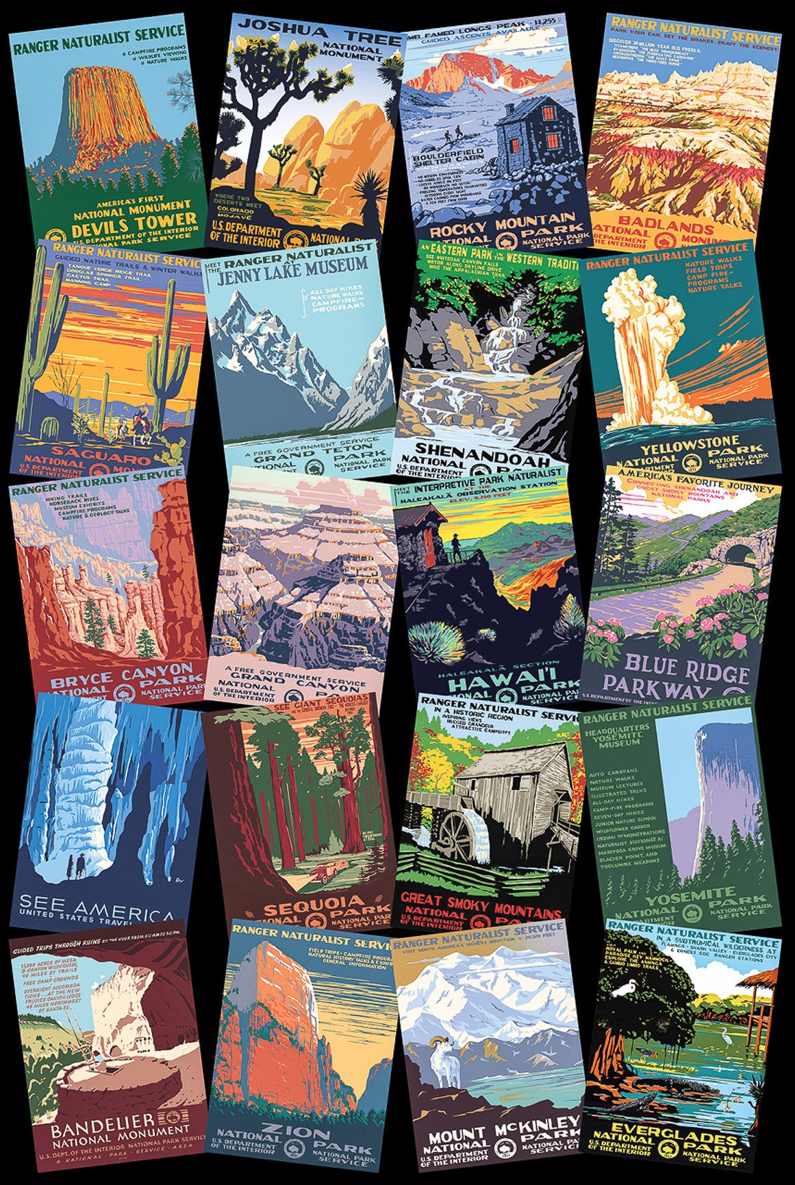 National Parks WPA Flexi Journal with Ribbon Marker (Printed in USA)