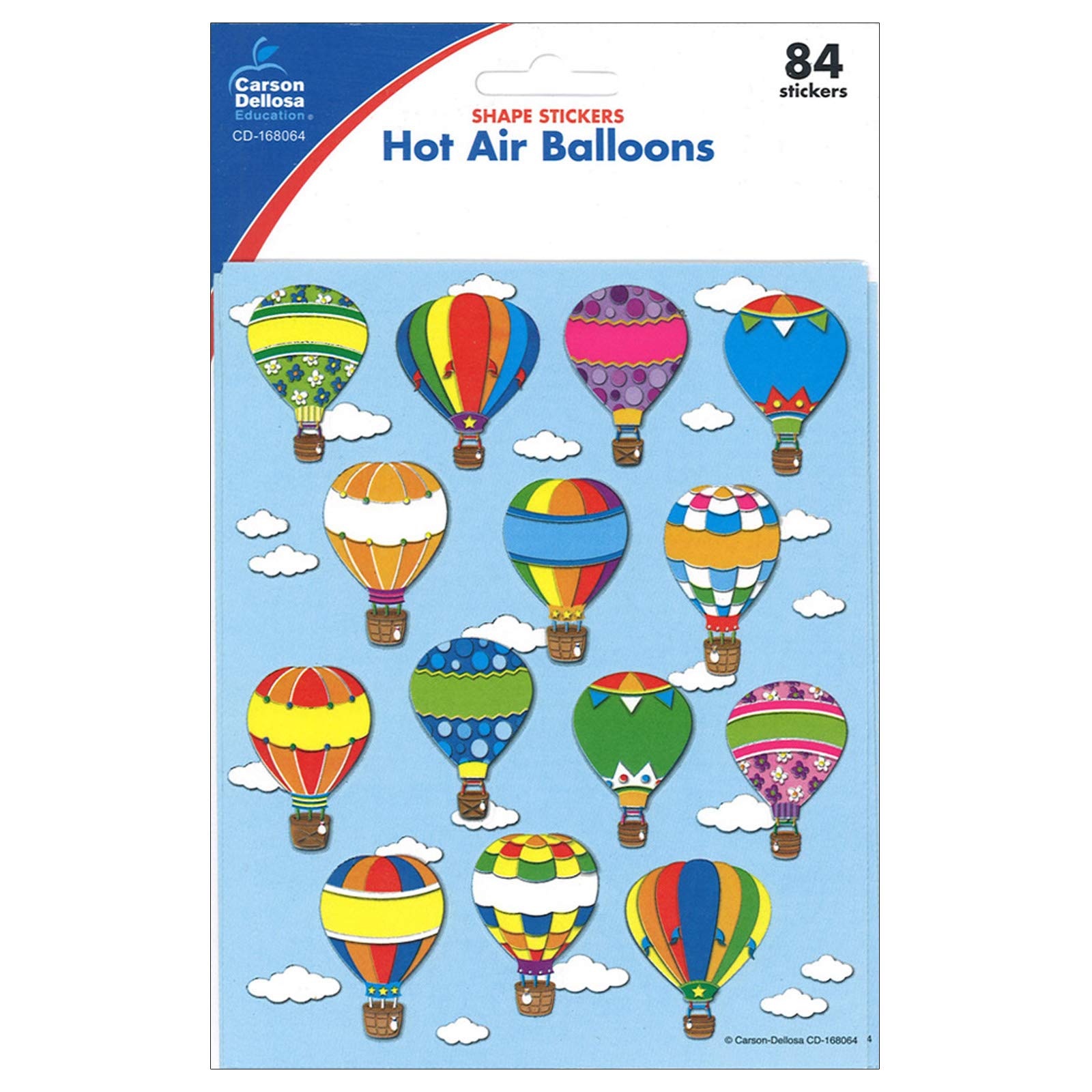 Carson Dellosa Hot Air Balloons Shape Stickers (168064)