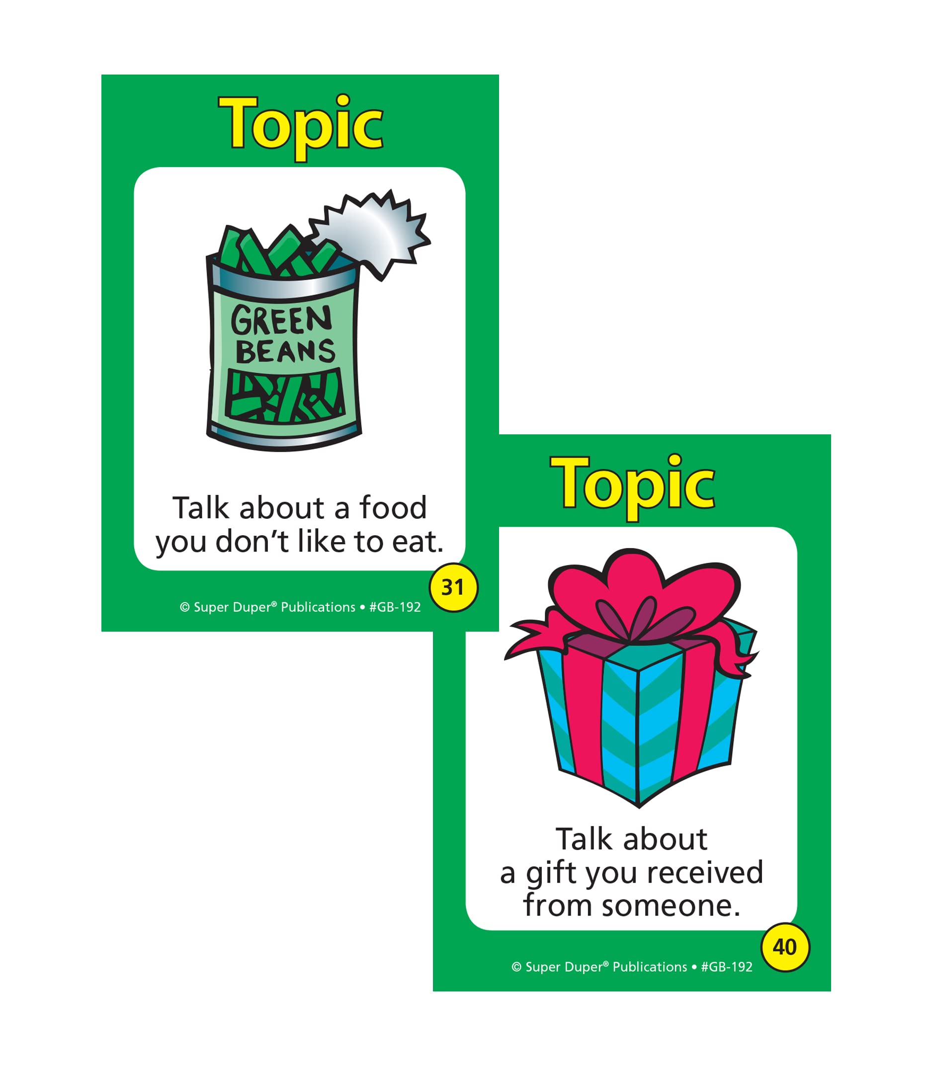 Super Duper Publications | TopicTalk Conversation & Social Skills Card Game | Educational Learning Resource for Children