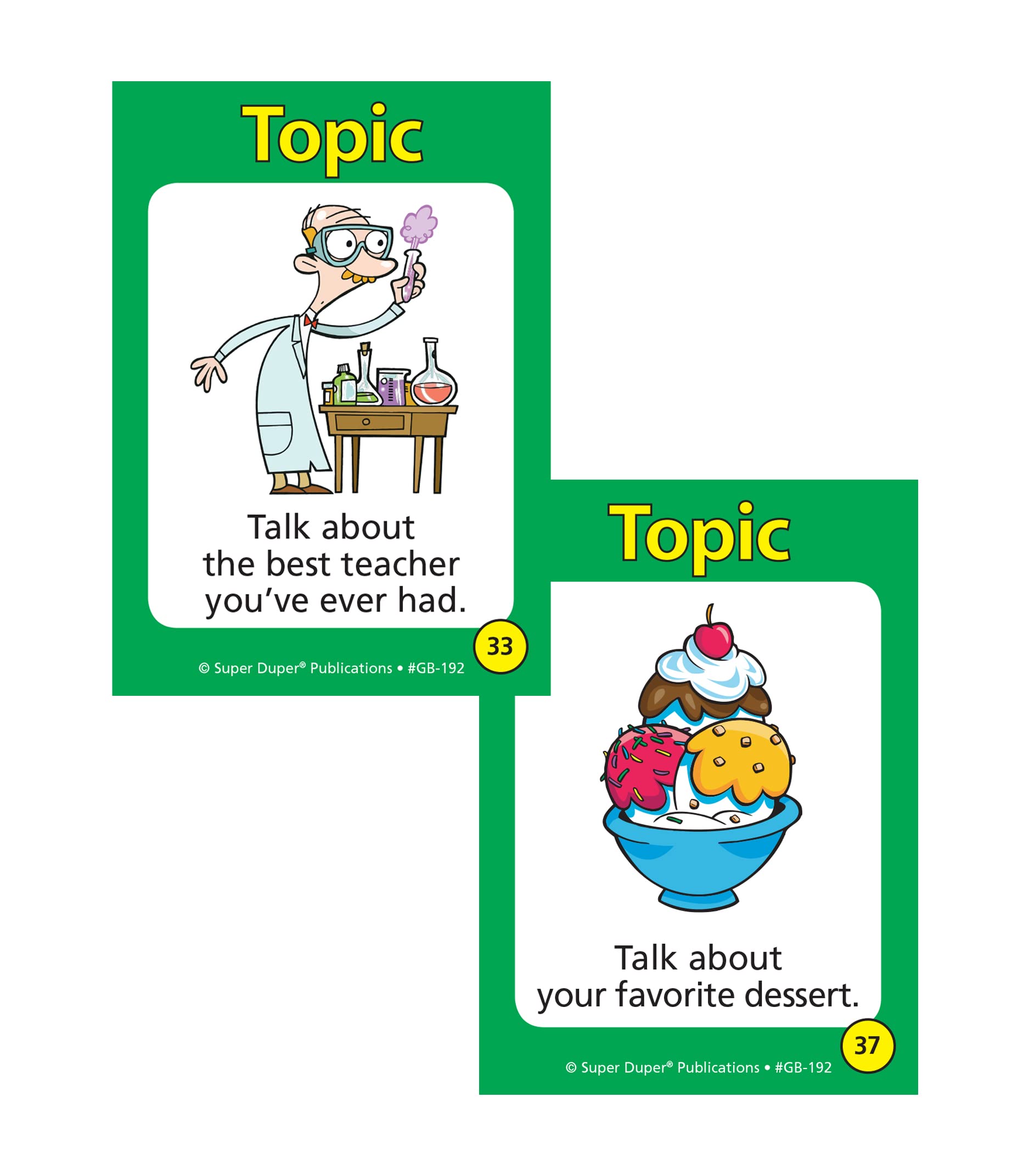 Super Duper Publications | TopicTalk Conversation & Social Skills Card Game | Educational Learning Resource for Children