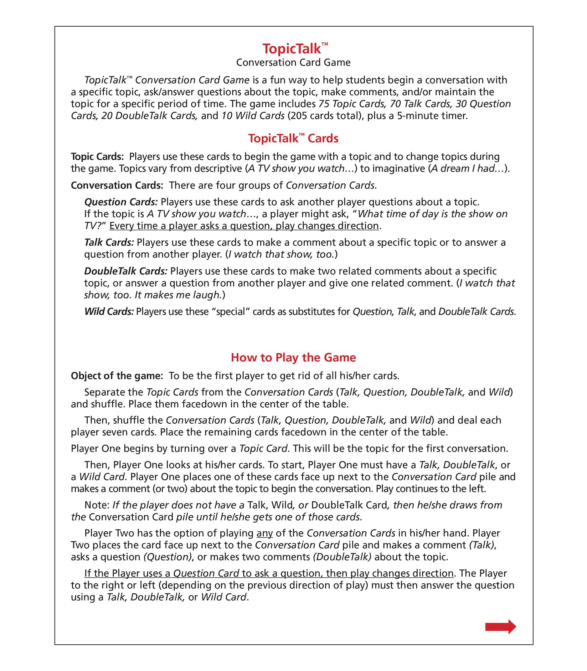 Super Duper Publications | TopicTalk Conversation & Social Skills Card Game | Educational Learning Resource for Children