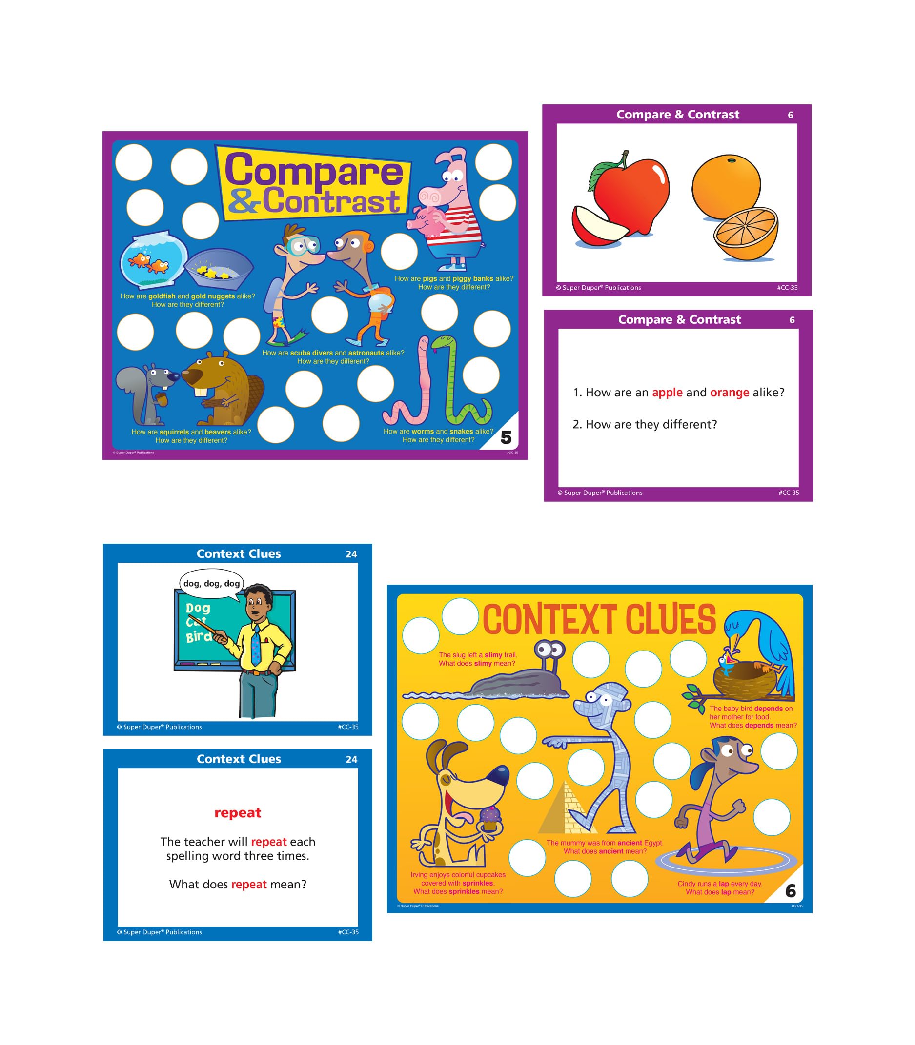 Super Duper Publications | Vocabulary Chipper Chat® Magnetic Game | Educational Learning Resource for Children | Magnetic Wand, Chips, and Game Boards |