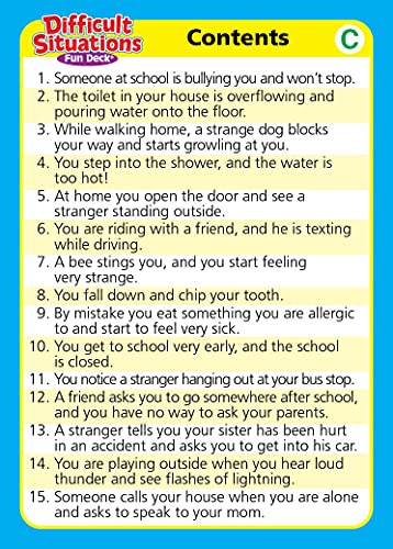 Super Duper Publications | Difficult Situations Fun Deck | Social Skills and Safety Flash Cards | Educational Learning Materials for Children