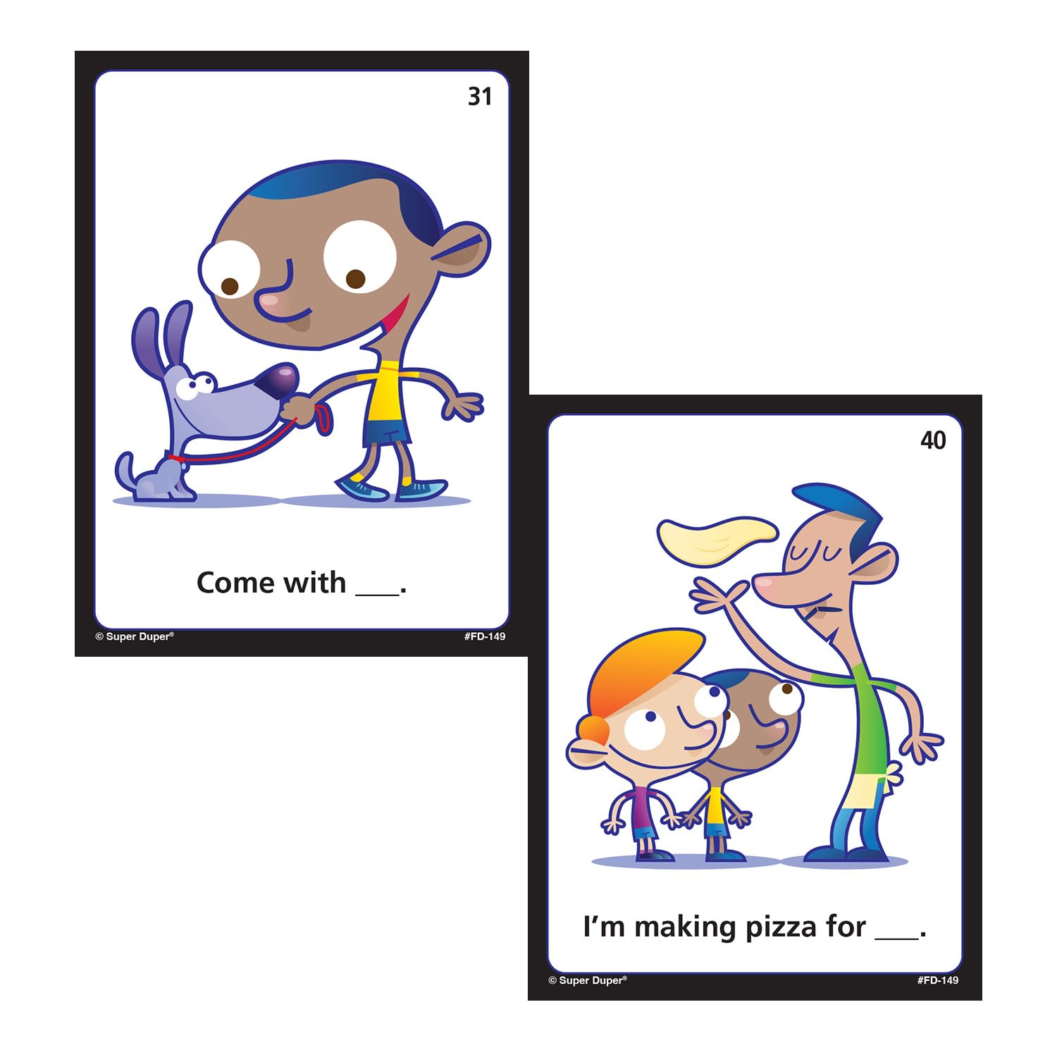 Super Duper Publications | 120 Pronoun Fill-in Sentence Fun Deck Flash Cards | Educational Learning Resource for Children