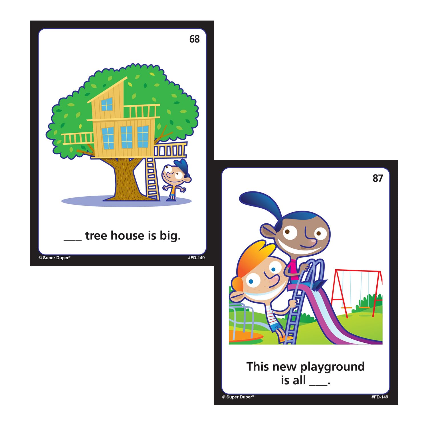 Super Duper Publications | 120 Pronoun Fill-in Sentence Fun Deck Flash Cards | Educational Learning Resource for Children
