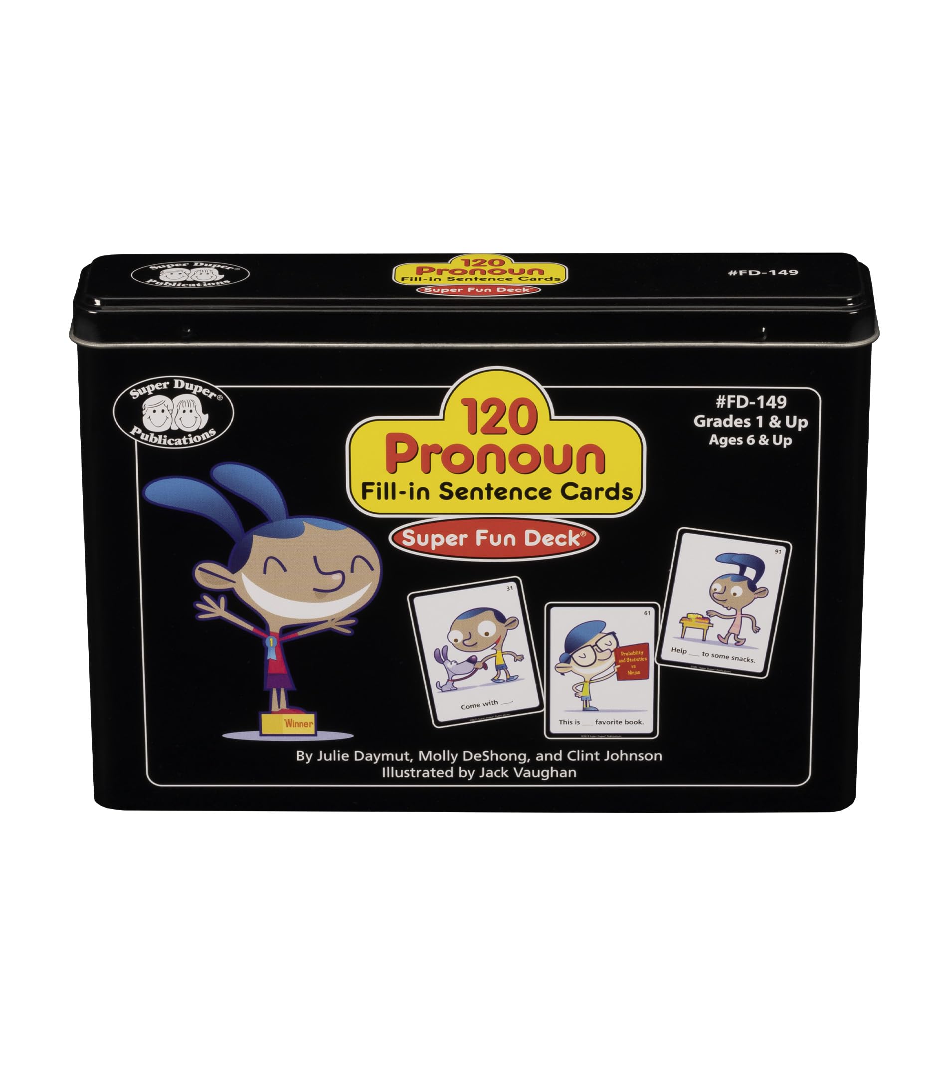 Super Duper Publications | 120 Pronoun Fill-in Sentence Fun Deck Flash Cards | Educational Learning Resource for Children