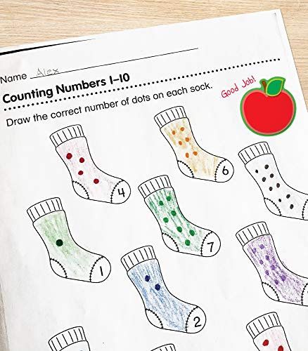 Carson Dellosa 72 Apple Stickers, 6 Sheets of Fruit Incentives for Back to School, Fall Crafts, Scrapbooking, Teacher Planner, Reward Chart, and School Supplies, Classroom Must Haves