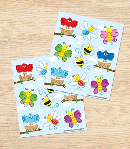Carson Dellosa Education Spring Stickers | 1-inch x 1-inch, 216ct, Multi, Model:168048