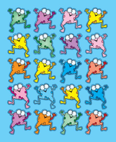 Carson Dellosa D.J. Inkers Colorful Froggies Shape Stickers (668035)