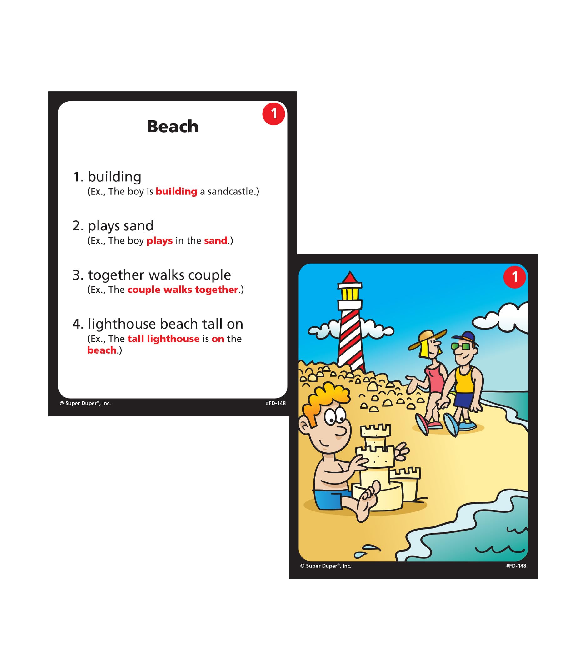 Super Duper Publications | Sentence Building Fun Deck | Speech Therapy Flash Cards for Grammar | Educational Learning Materials for Children