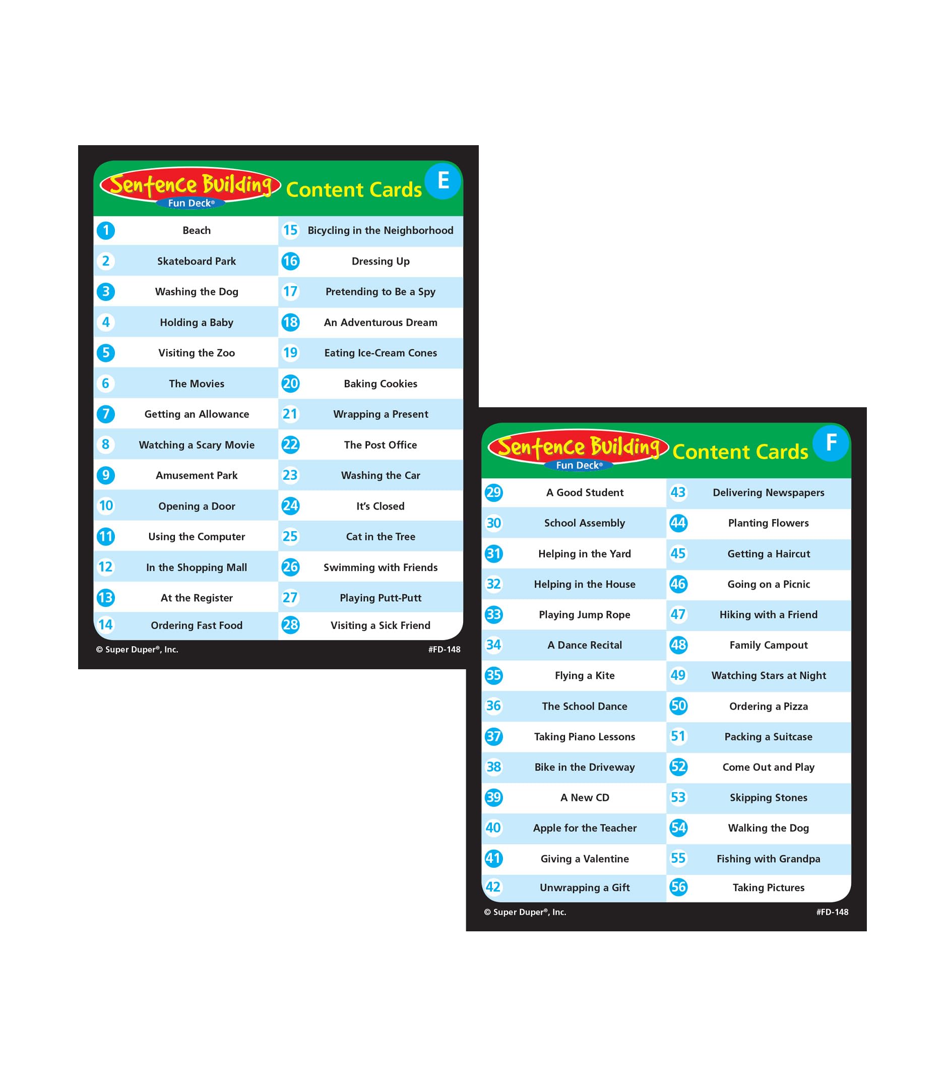 Super Duper Publications | Sentence Building Fun Deck | Speech Therapy Flash Cards for Grammar | Educational Learning Materials for Children
