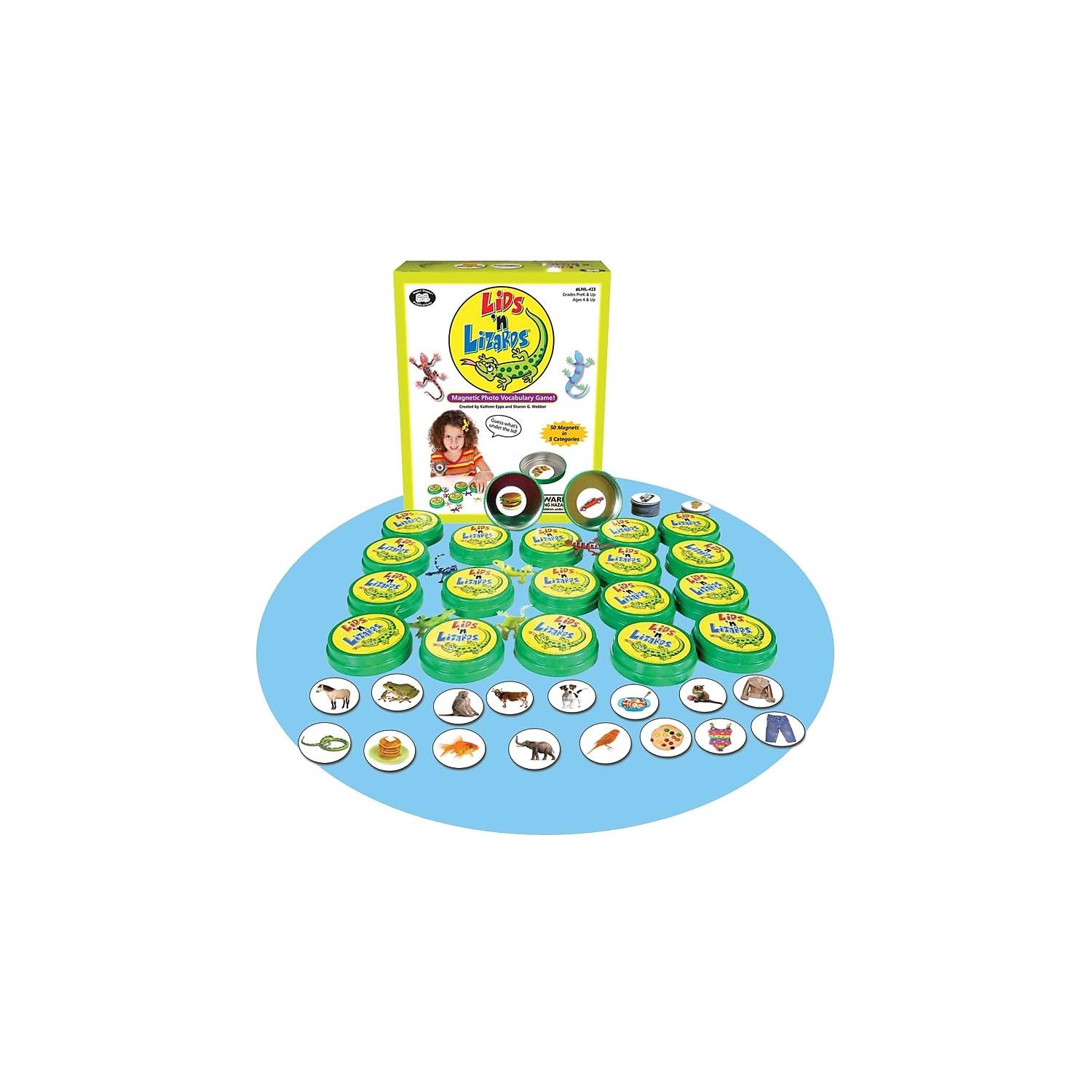 Super Duper Publications | Lids 'n LizardsĀ® Magnetic Photo Vocabulary Game | Educational Learning Resource for Children