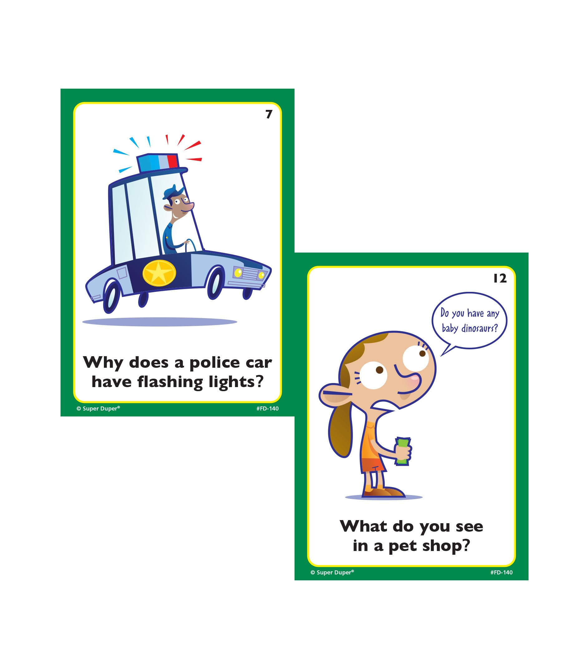 Super Duper Publications | WH Questions in The Community Fun Deck Flash Cards | Who, What, Where, When, Why Basic and Personal Questions | Educational Learning Resource for Children