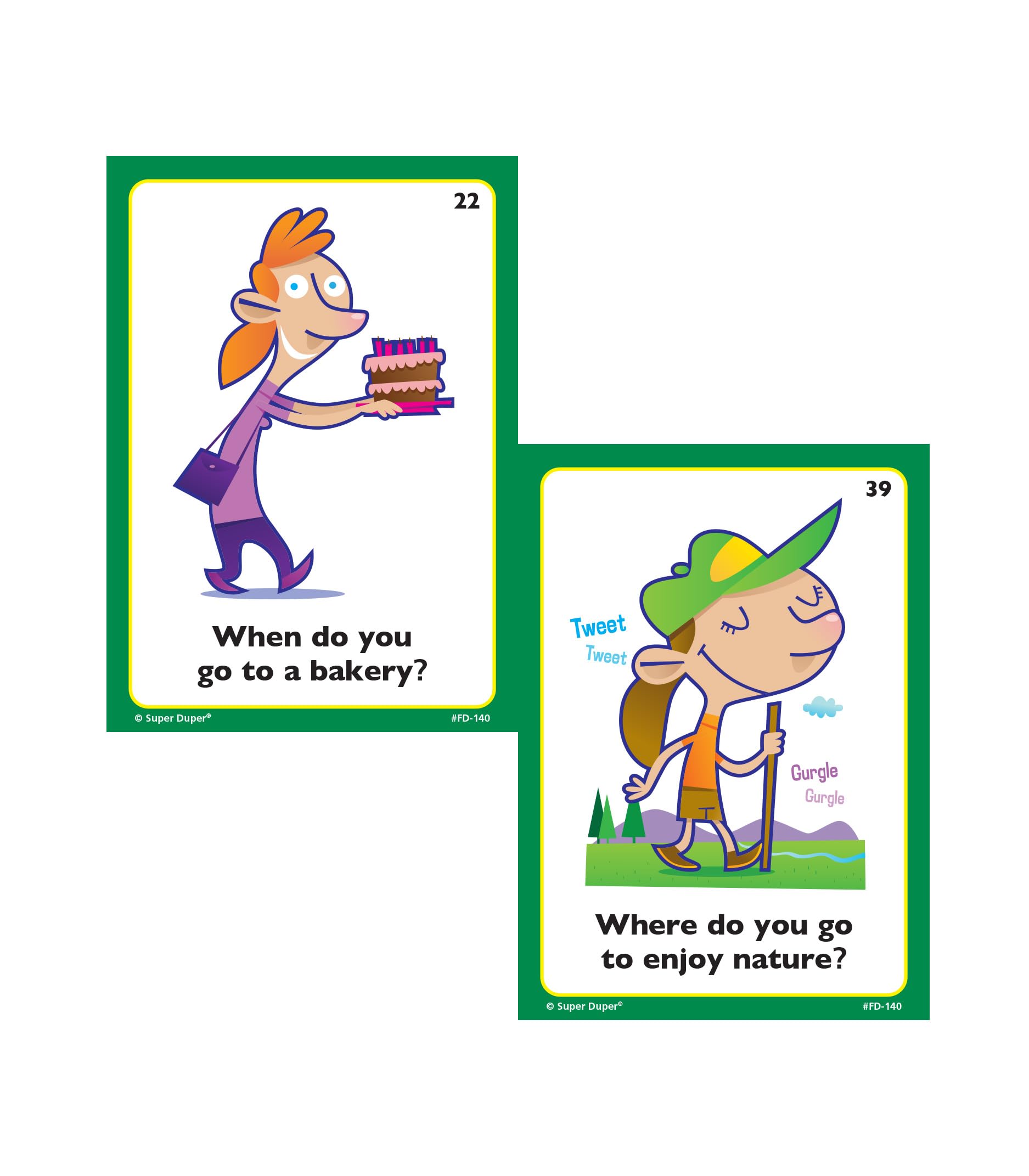 Super Duper Publications | WH Questions in The Community Fun Deck Flash Cards | Who, What, Where, When, Why Basic and Personal Questions | Educational Learning Resource for Children