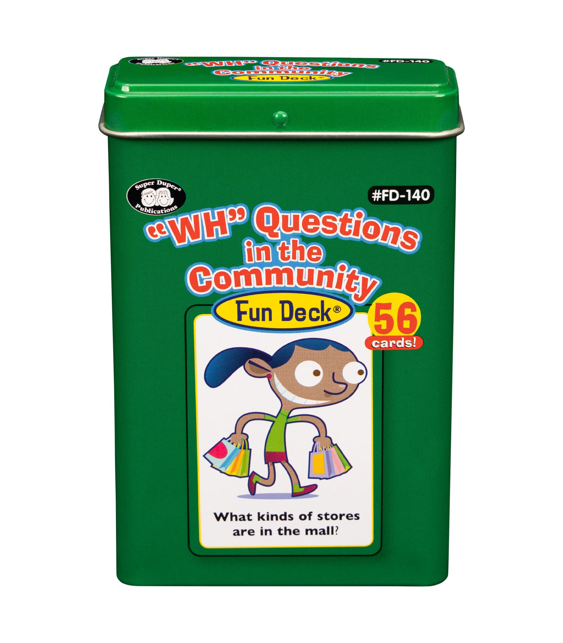 Super Duper Publications | WH Questions in The Community Fun Deck Flash Cards | Who, What, Where, When, Why Basic and Personal Questions | Educational Learning Resource for Children