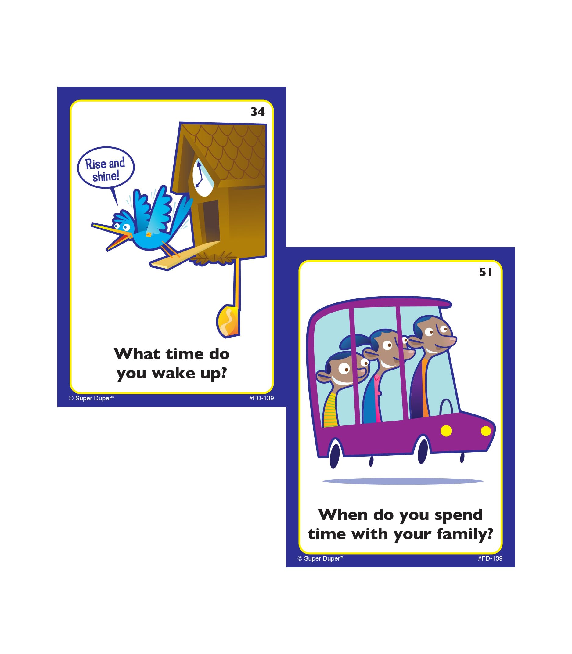 Super Duper Publications | WH Questions at Home Fun Deck | Communication and Social Skills Flash Cards | Educational Learning Products for Children