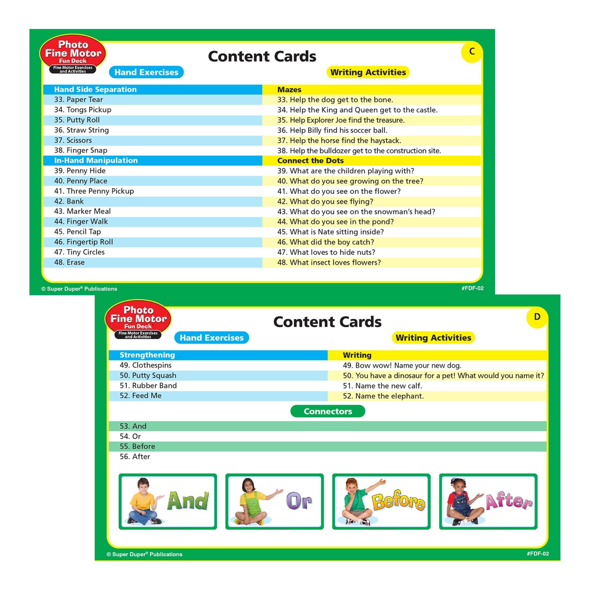 Super Duper Publications | Photo Fine Motor Activities Fun Deck Flash Cards | Educational Learning Resource for Children