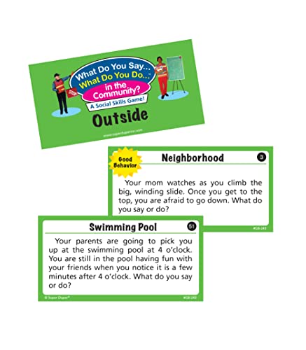 Super Duper Publications | What Do You Say... What Do You Do...® in The Community? Social Skills Board Game | 1-6 Players, Ages 5-12