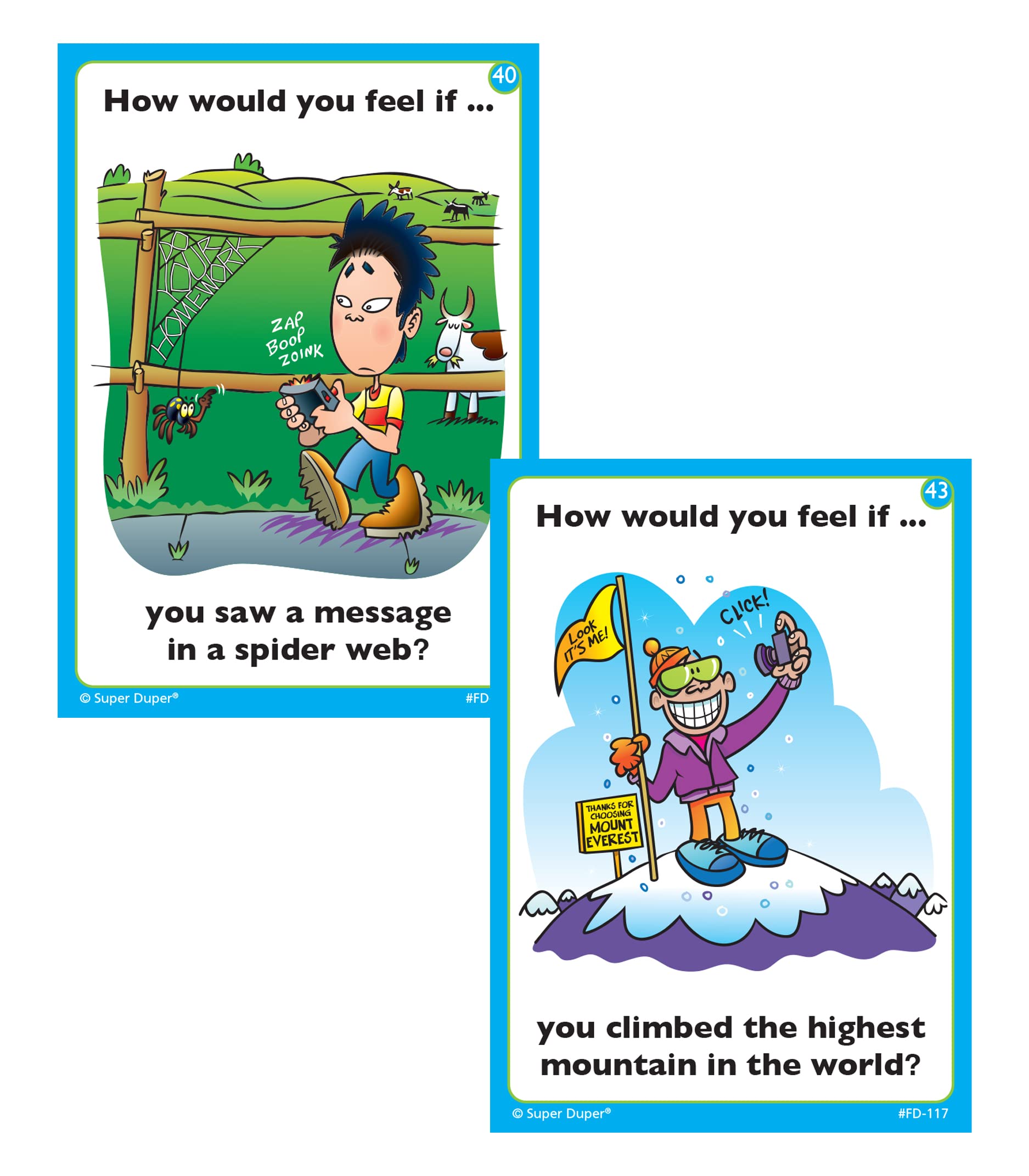 Super Duper Publications | How Would You Feel If Fun Deck | Understanding Feelings and Emotions Flash Cards | Educational Learning Materials for Children