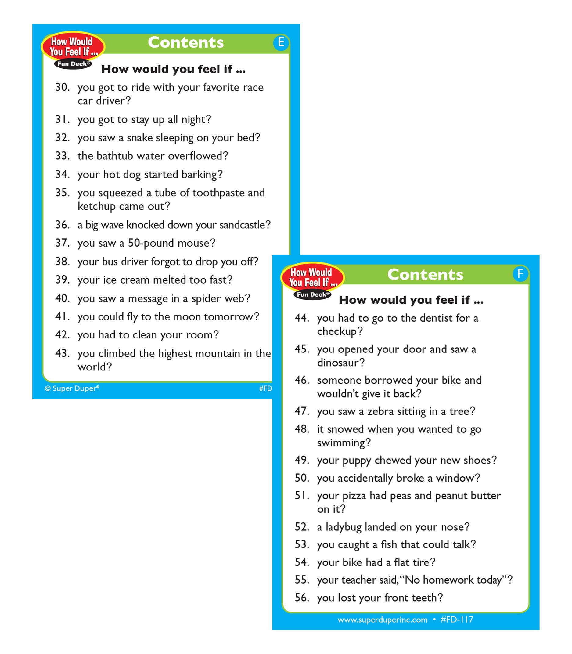 Super Duper Publications | How Would You Feel If Fun Deck | Understanding Feelings and Emotions Flash Cards | Educational Learning Materials for Children