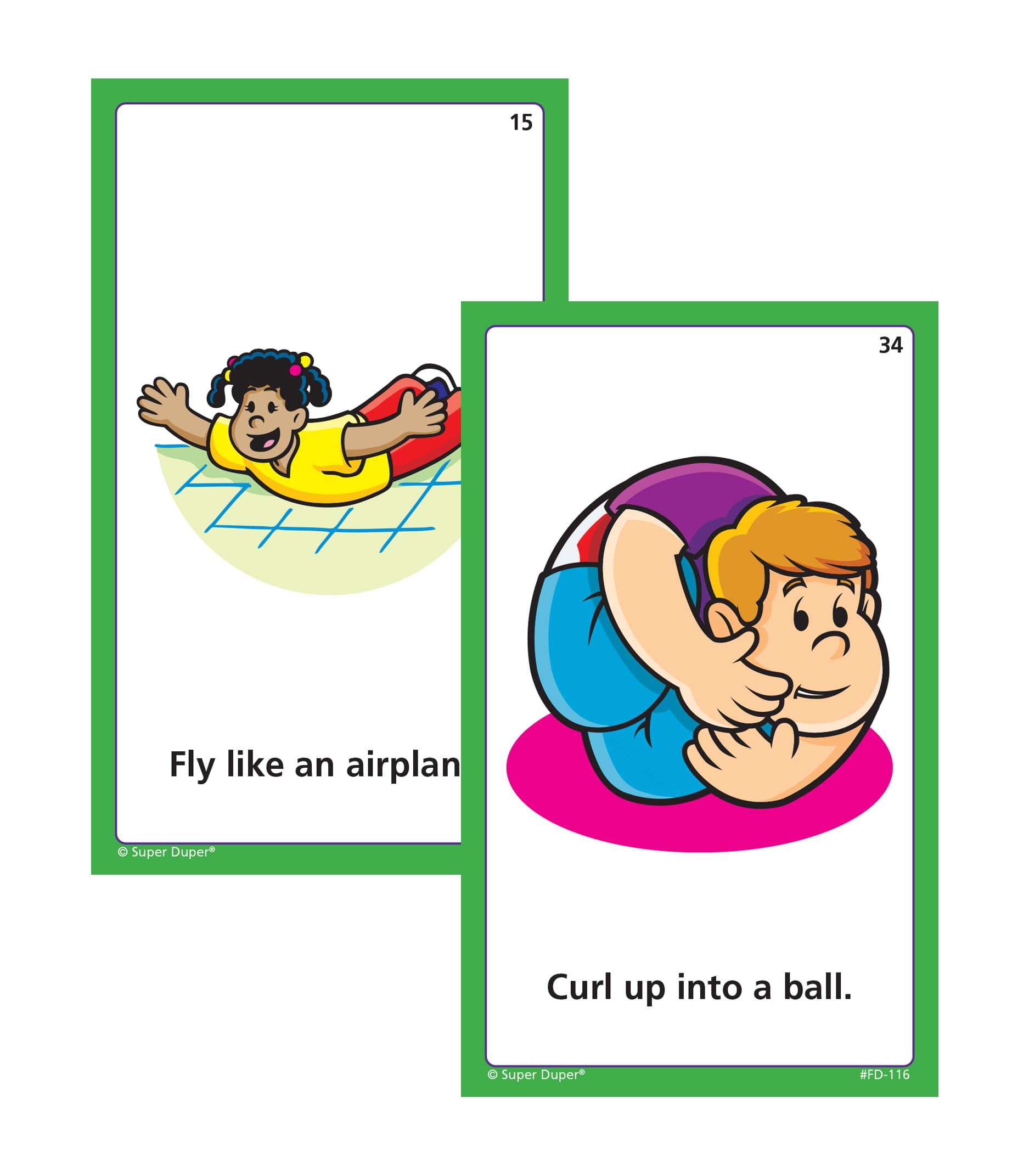 Super Duper Publications | Move Your Body Fun Deck | Occupational Therapy Flash Cards | Educational Learning Materials for Children