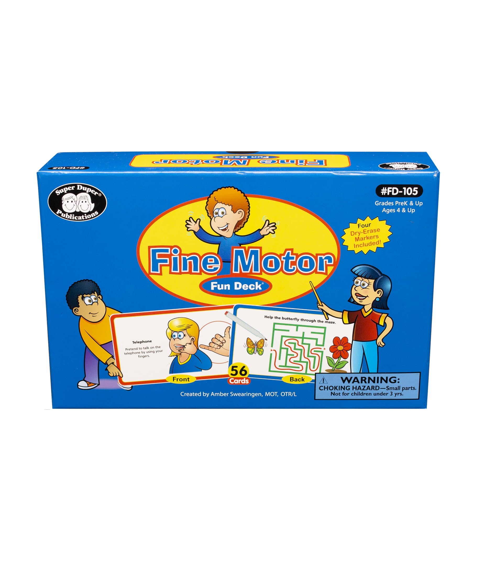 Super Duper Publications | Fine Motor Fun Deck | Hand Exercises and Prewriting Skills Flash Cards | Educational Learning Materials for Children
