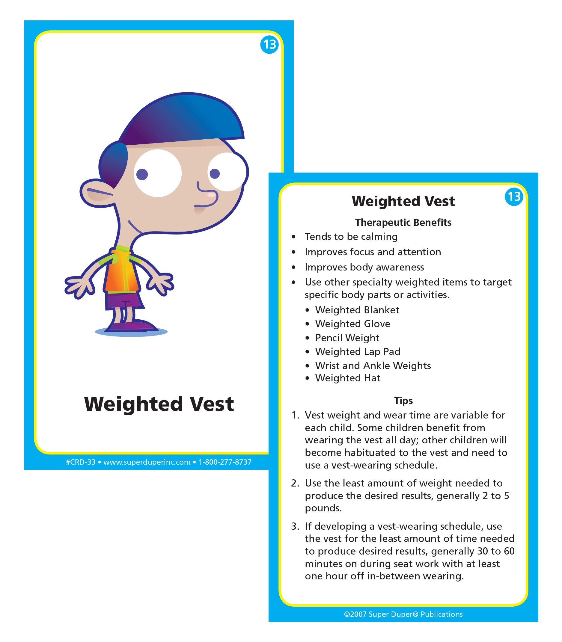 Sensory Diet Behavior and Body Awareness Flash Card Deck - Super Duper Educational Learning Toy for Kids