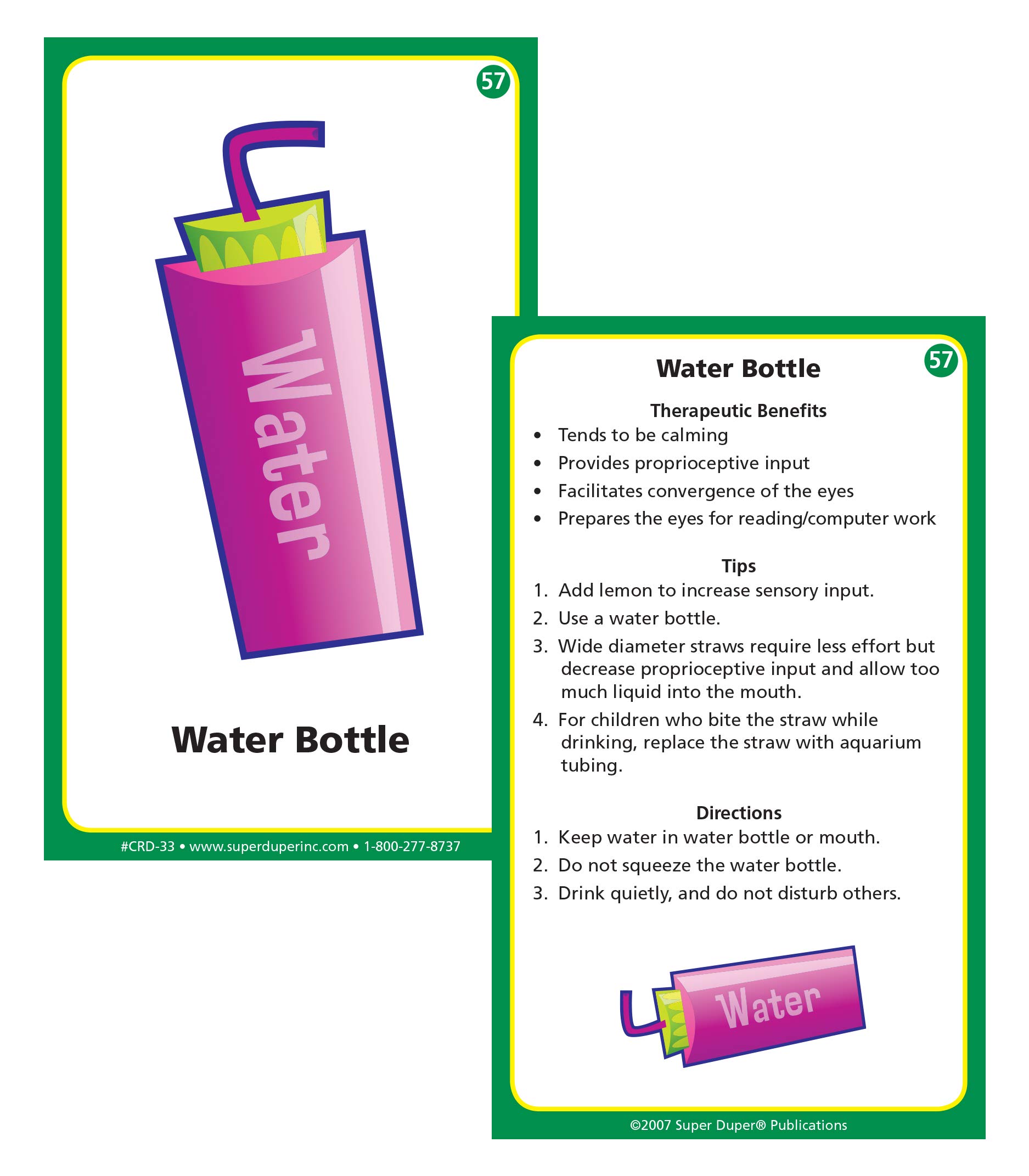 Sensory Diet Behavior and Body Awareness Flash Card Deck - Super Duper Educational Learning Toy for Kids