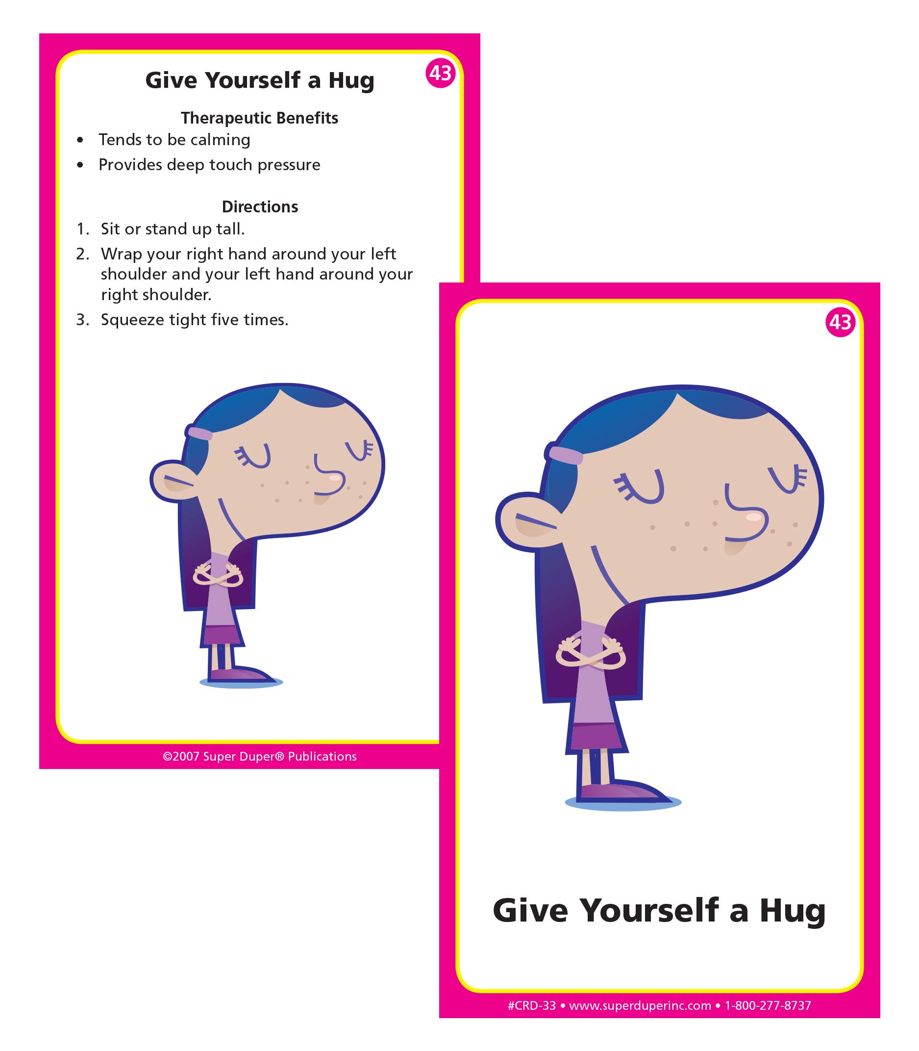 Sensory Diet Behavior and Body Awareness Flash Card Deck - Super Duper Educational Learning Toy for Kids