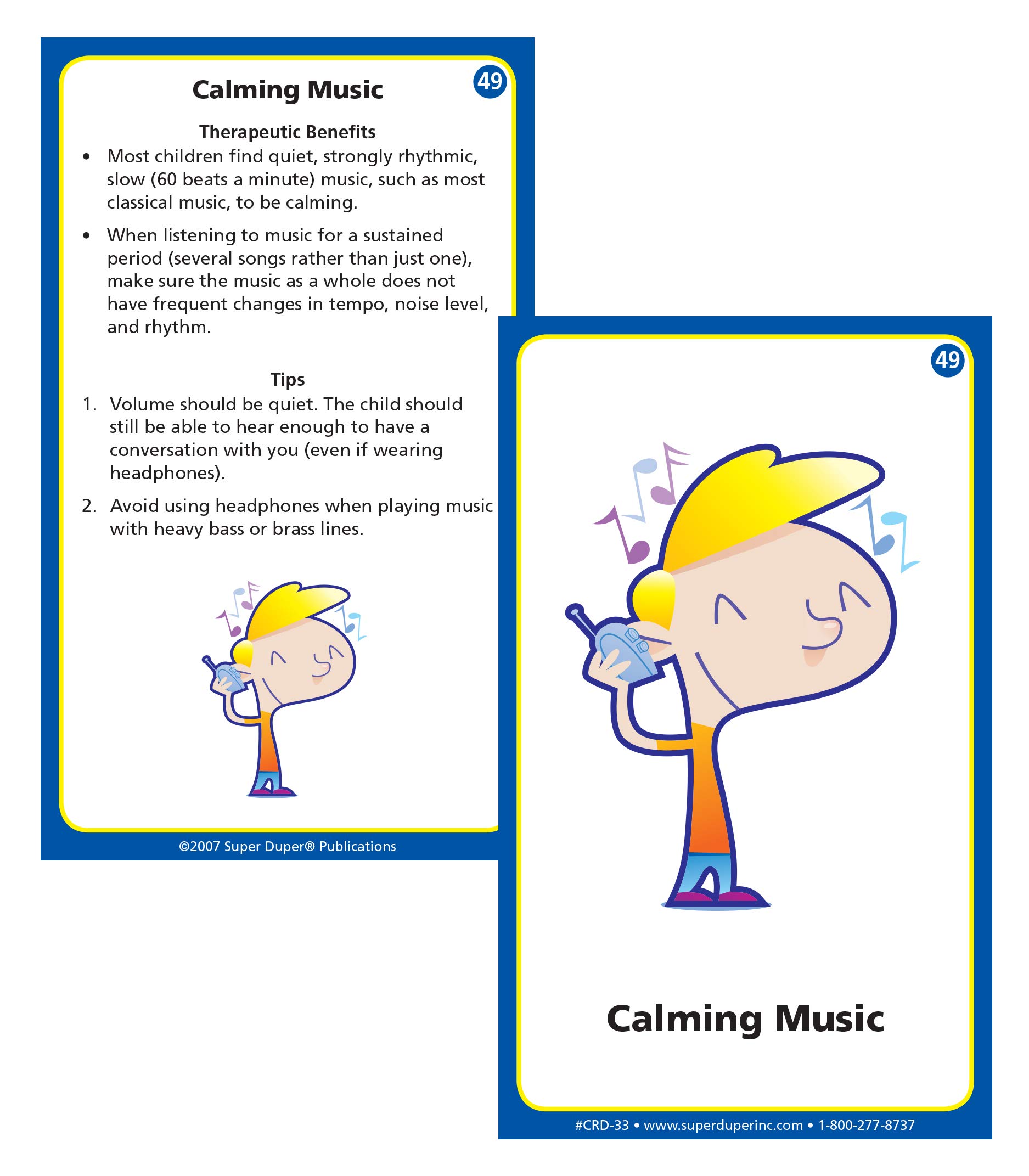 Sensory Diet Behavior and Body Awareness Flash Card Deck - Super Duper Educational Learning Toy for Kids