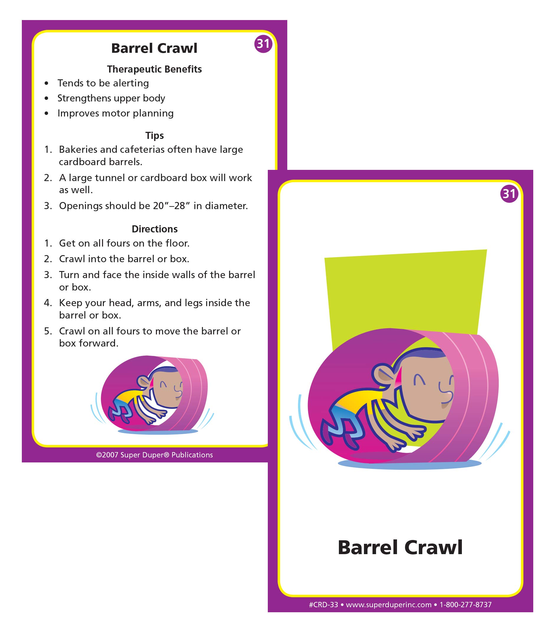 Sensory Diet Behavior and Body Awareness Flash Card Deck - Super Duper Educational Learning Toy for Kids