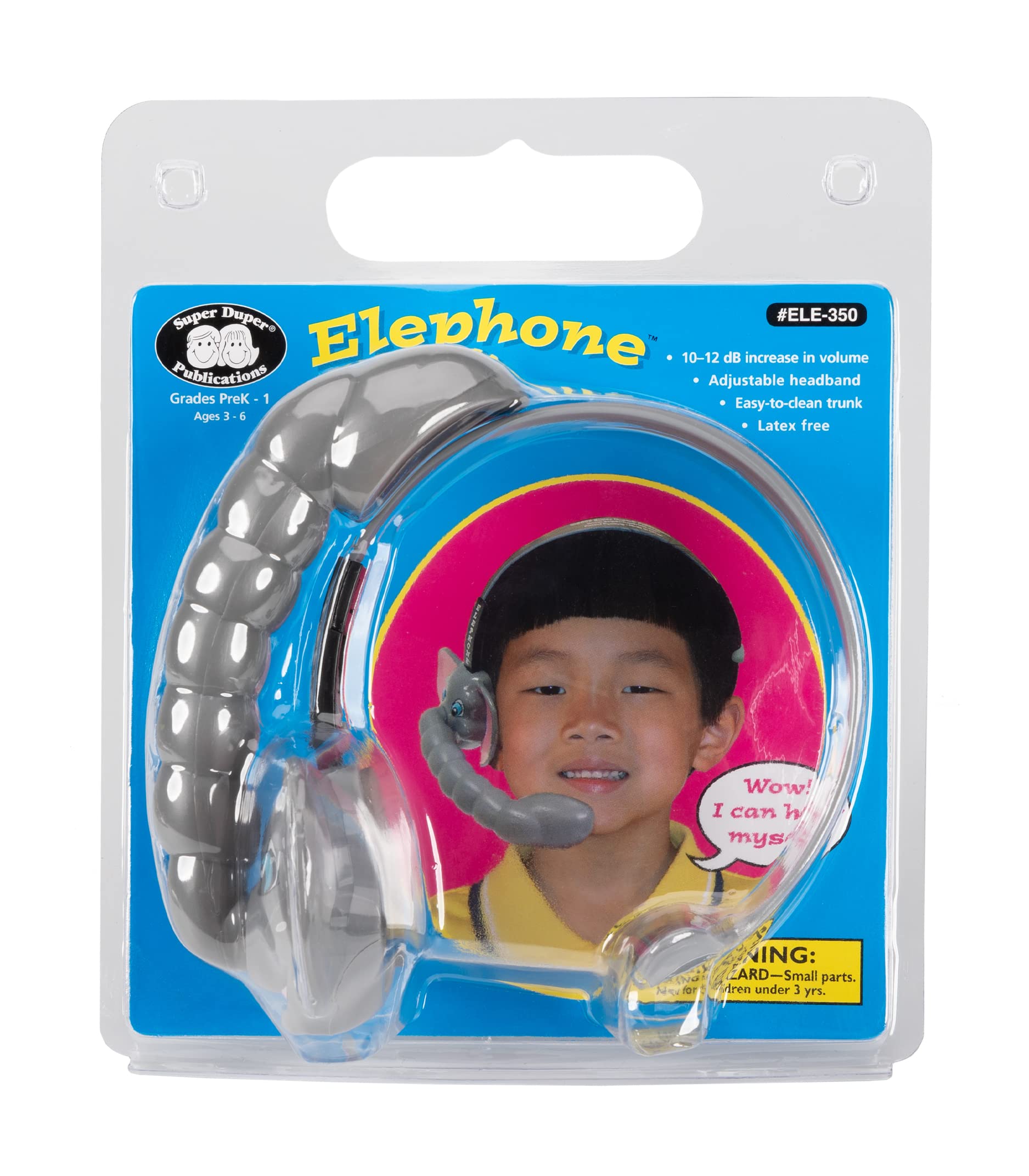 Super Duper Publications | Elephone Sound Amplification Headset | Educational Auditory Learning for Children