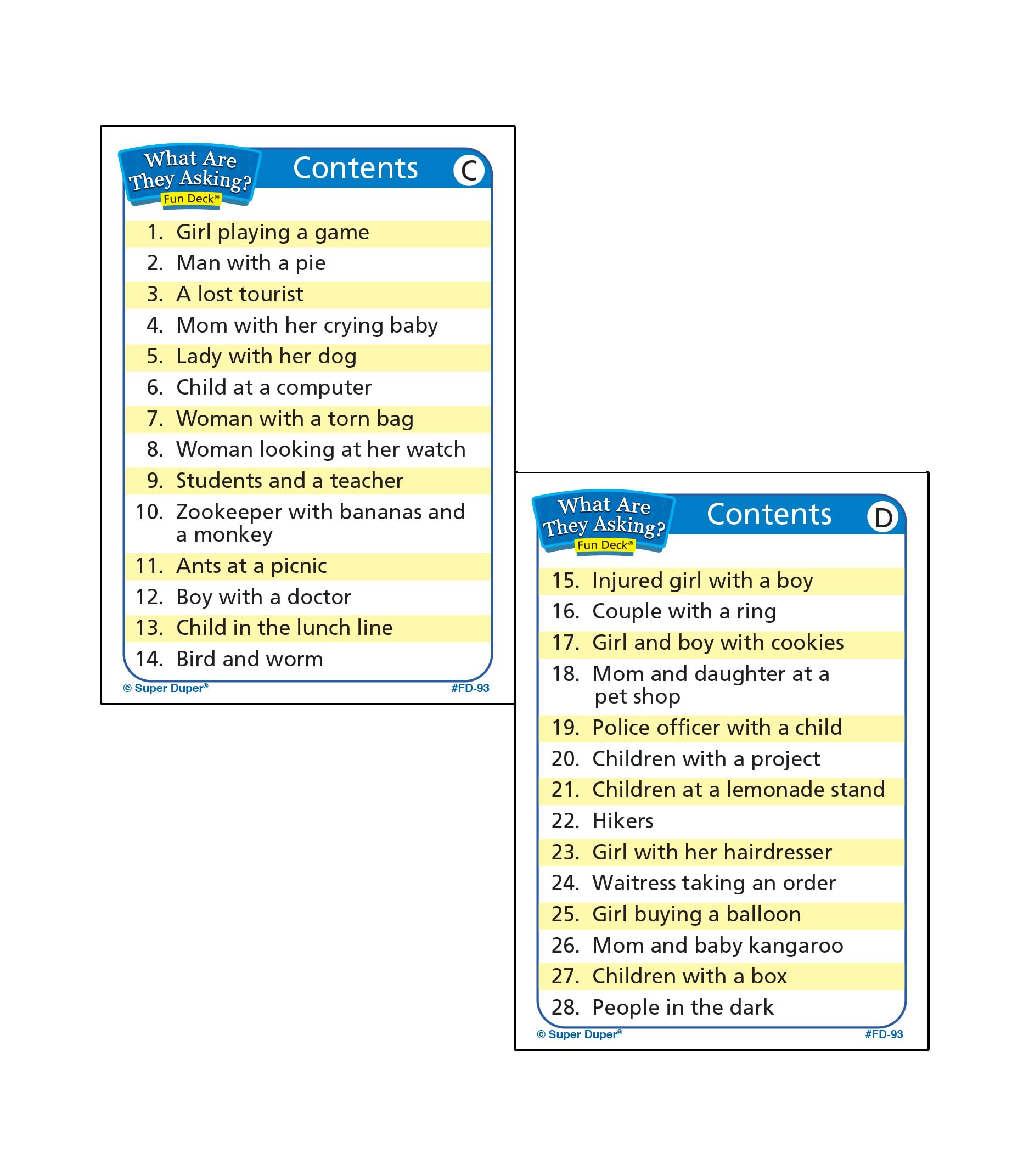 Super Duper Publications | What are They Asking? Fun Deck Flash Cards | Educational Learning Resource for Children