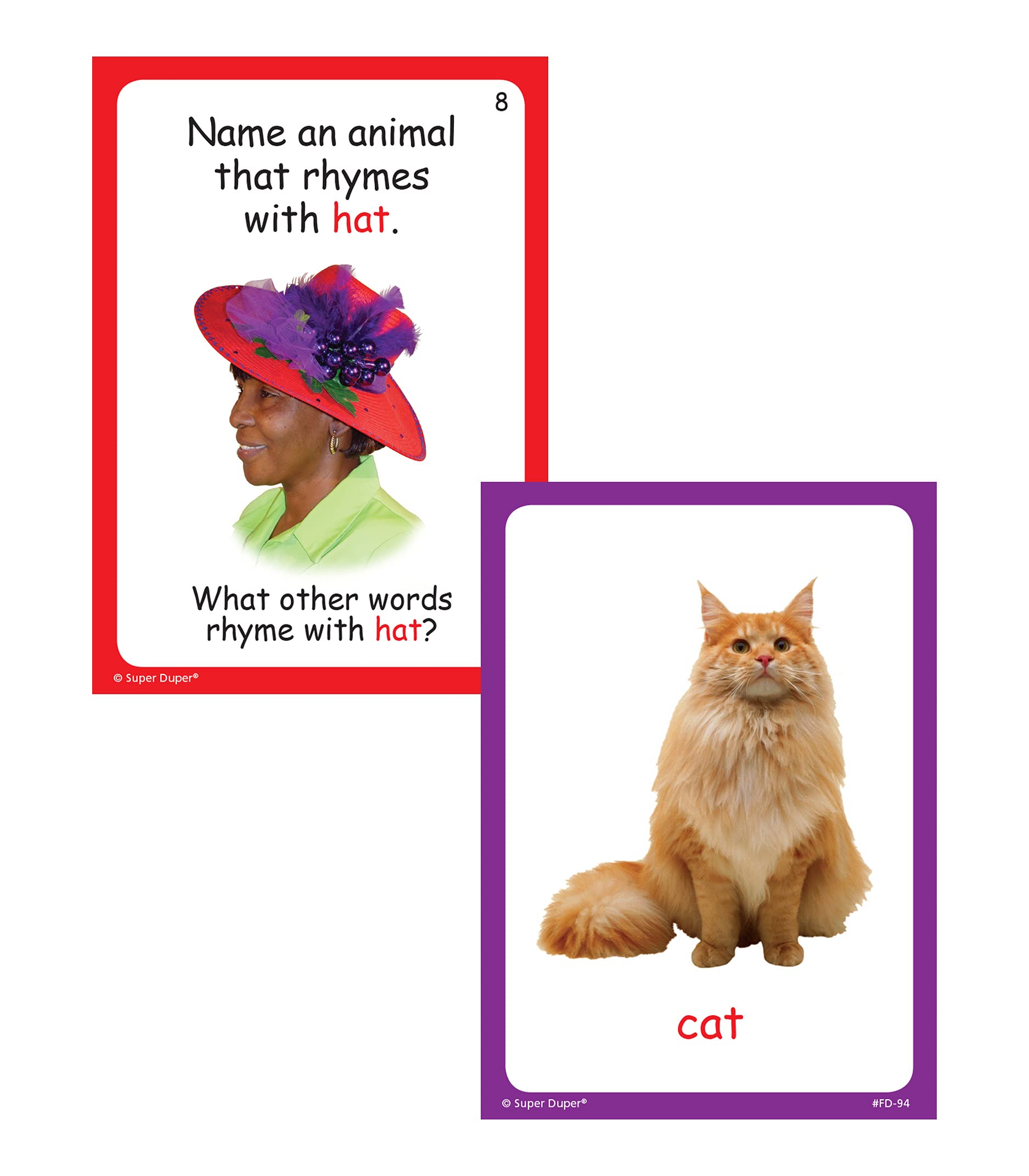 Super Duper Publications | Auditory Rhyme Time Fun Deck Flash Cards | Educational Learning Resource for Children