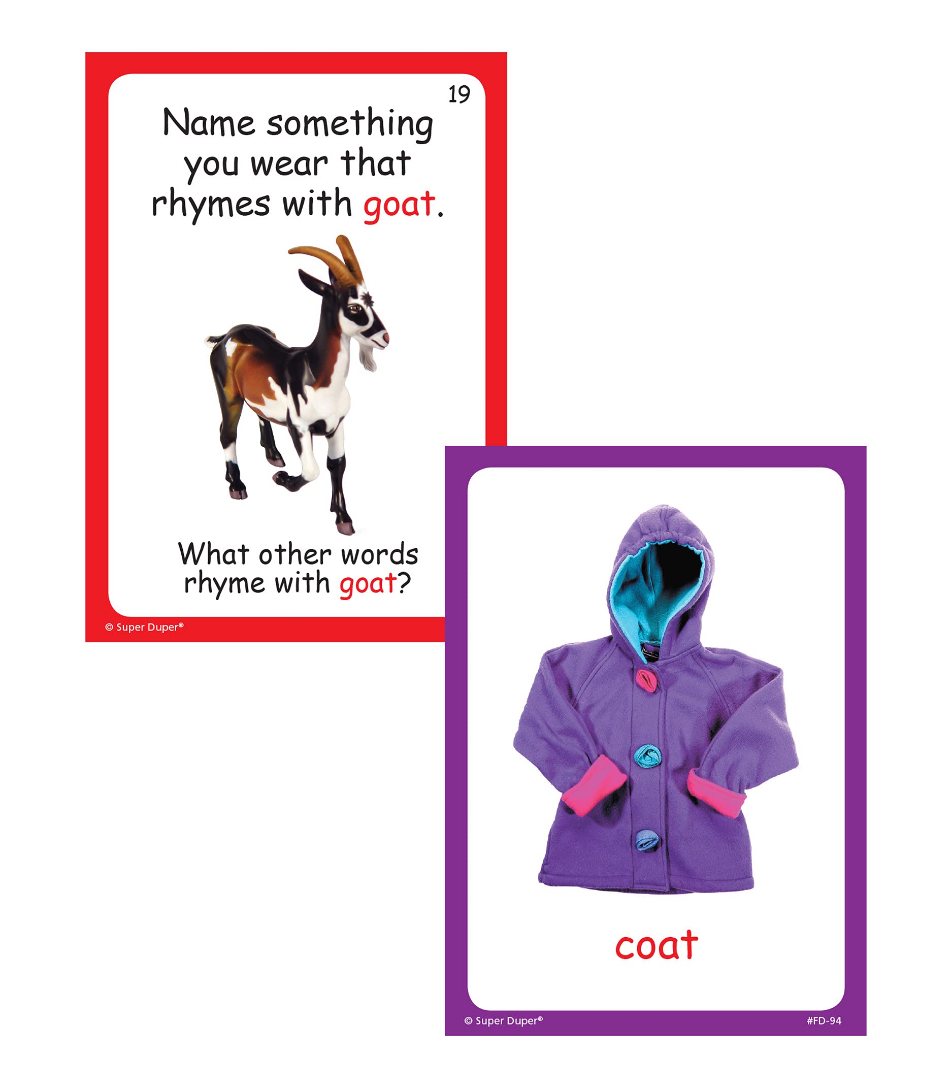 Super Duper Publications | Auditory Rhyme Time Fun Deck Flash Cards | Educational Learning Resource for Children