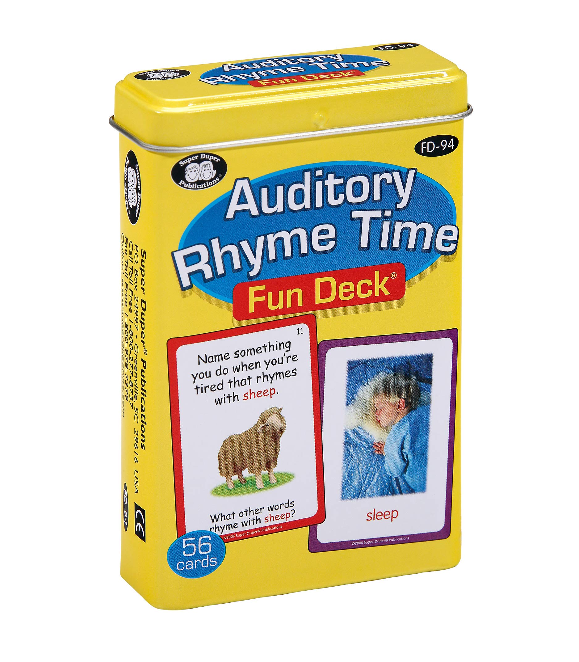 Super Duper Publications | Auditory Rhyme Time Fun Deck Flash Cards | Educational Learning Resource for Children