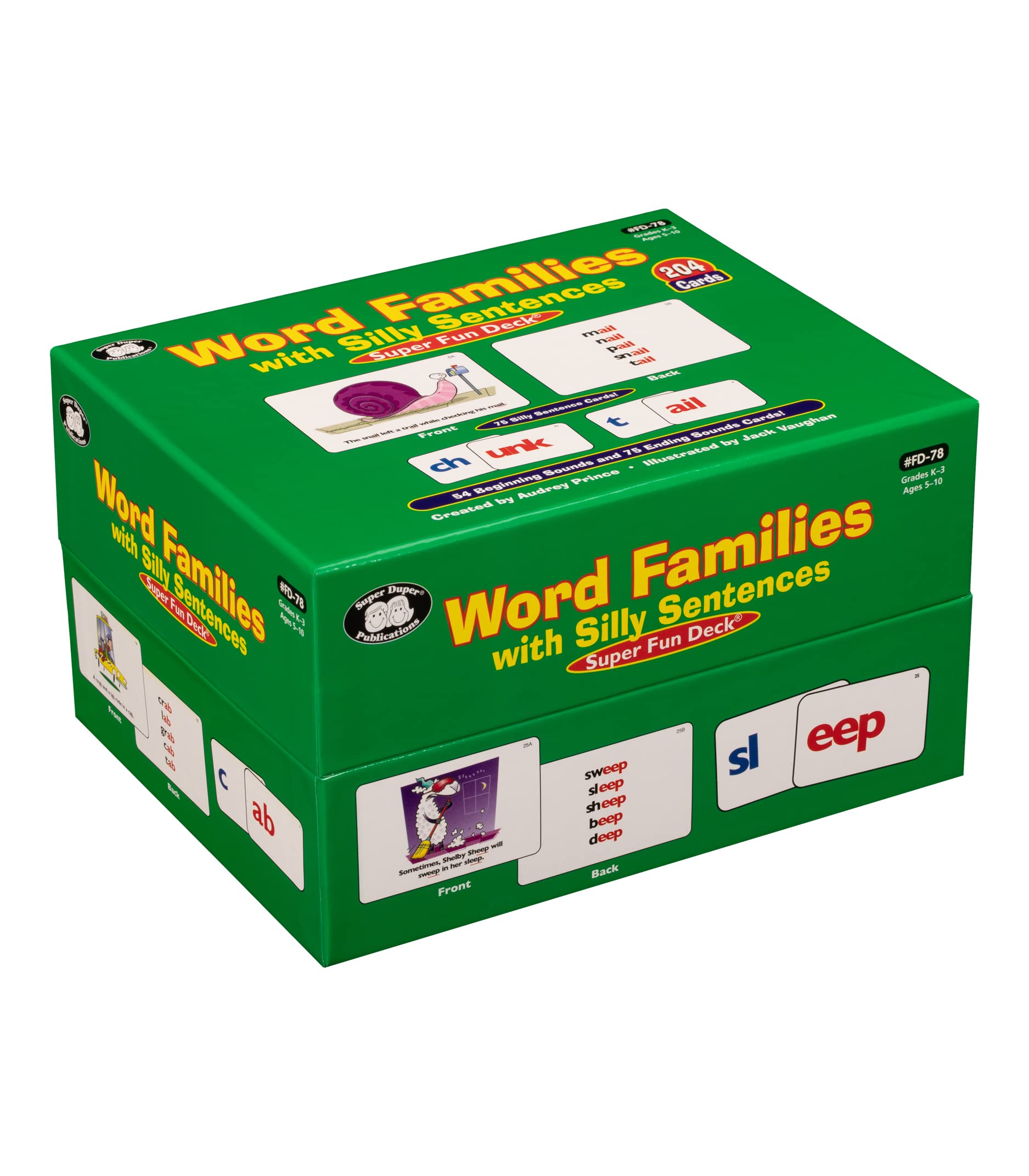 Super Duper Publications | Word Families with Silly Sentences Fun Deck Flash Cards | Educational Learning Resource for Children