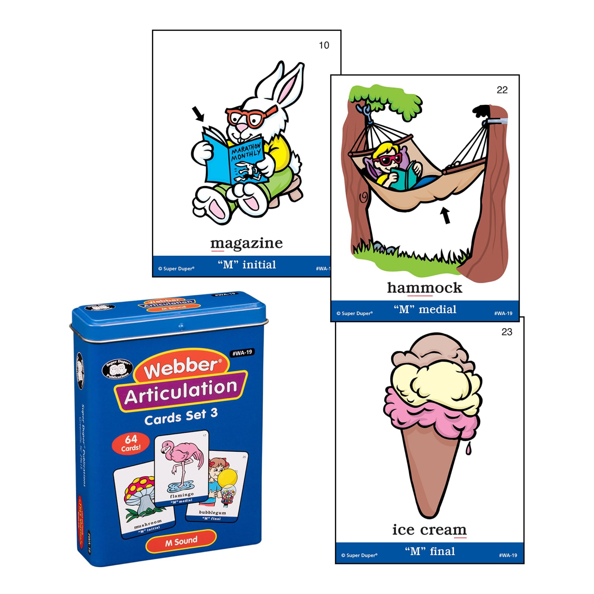 Super Duper Publications | Set of 7 Webber® Articulation Card Decks with Animal Artic Pairs (Bundle Set 3) | Educational Learning Resource for Children