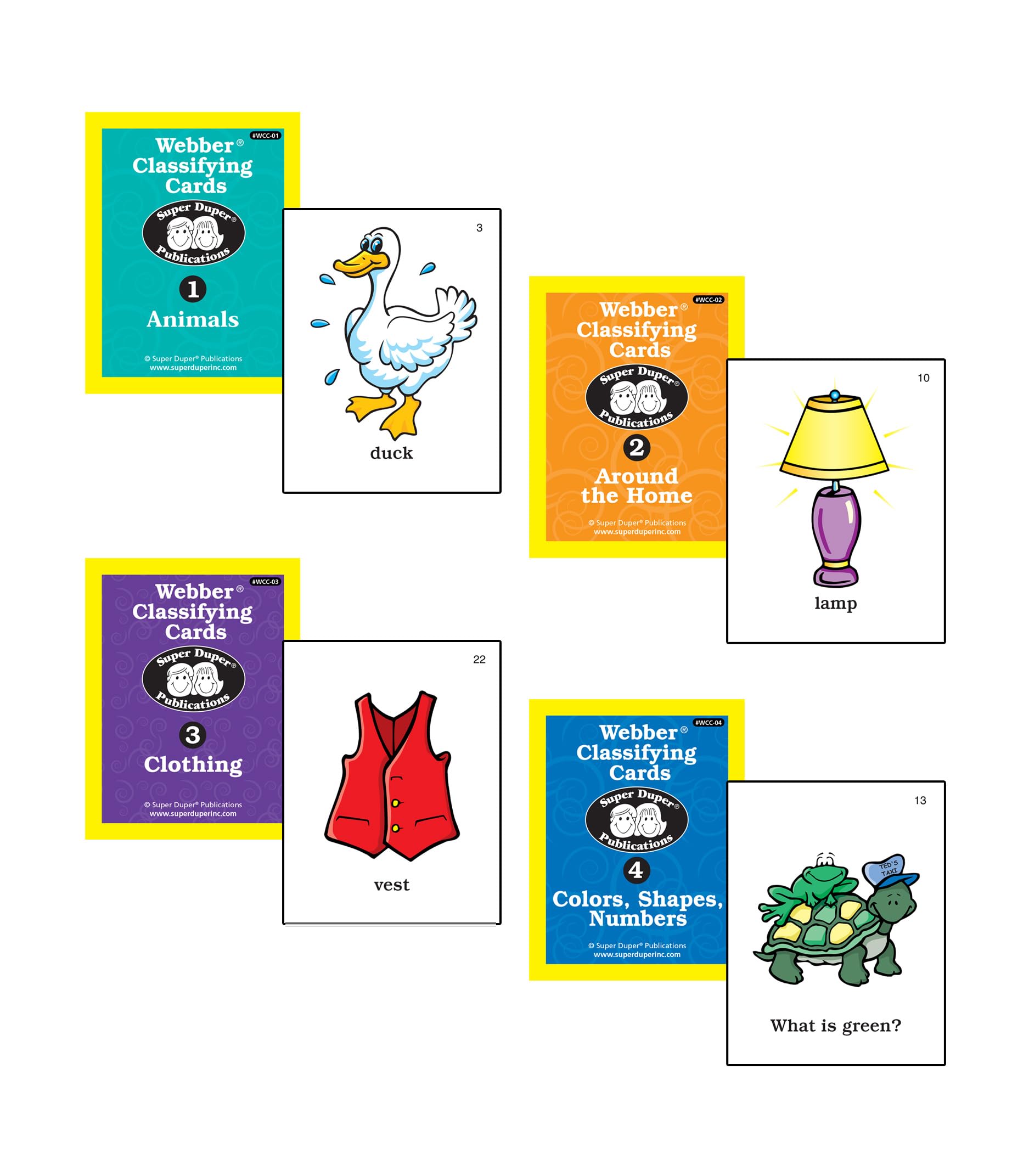 Super Duper Publications | Set of 7 Webber® Classifying Card Decks | Educational Learning Resource for Children