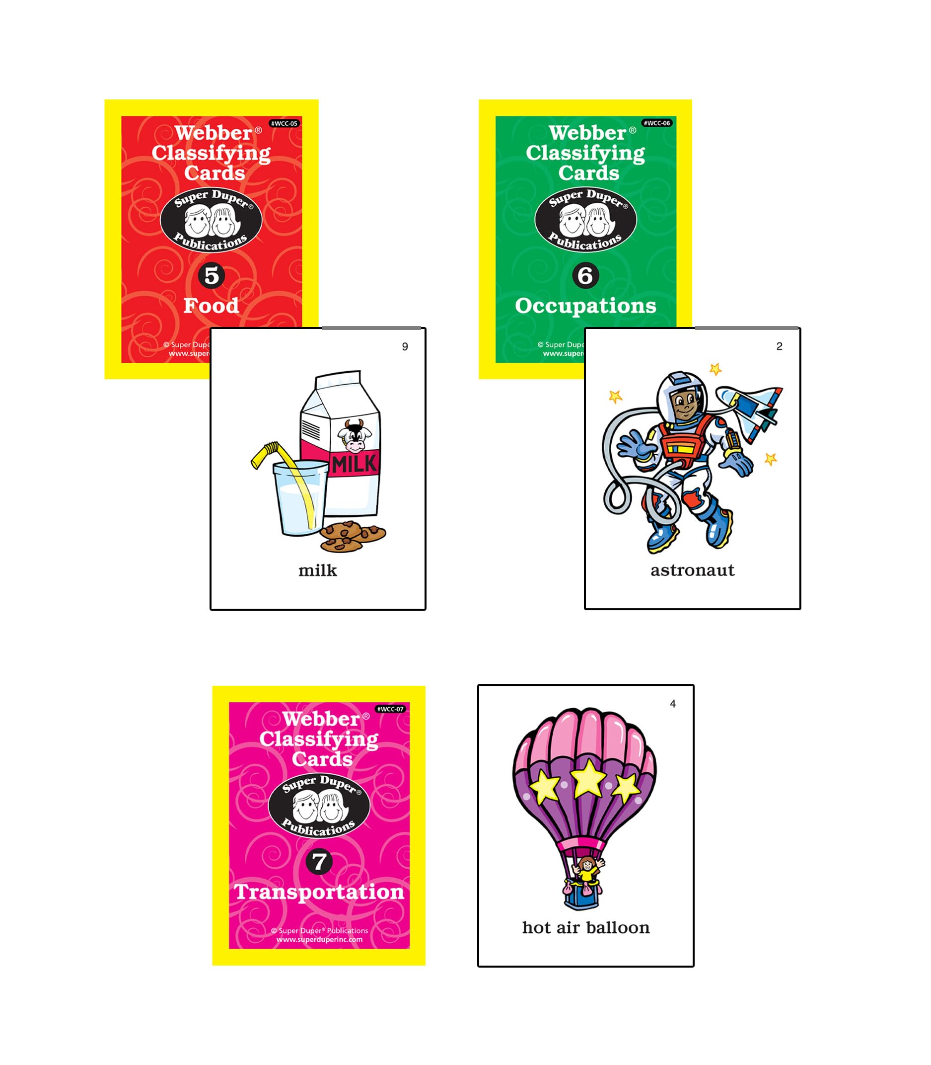 Super Duper Publications | Set of 7 Webber® Classifying Card Decks | Educational Learning Resource for Children
