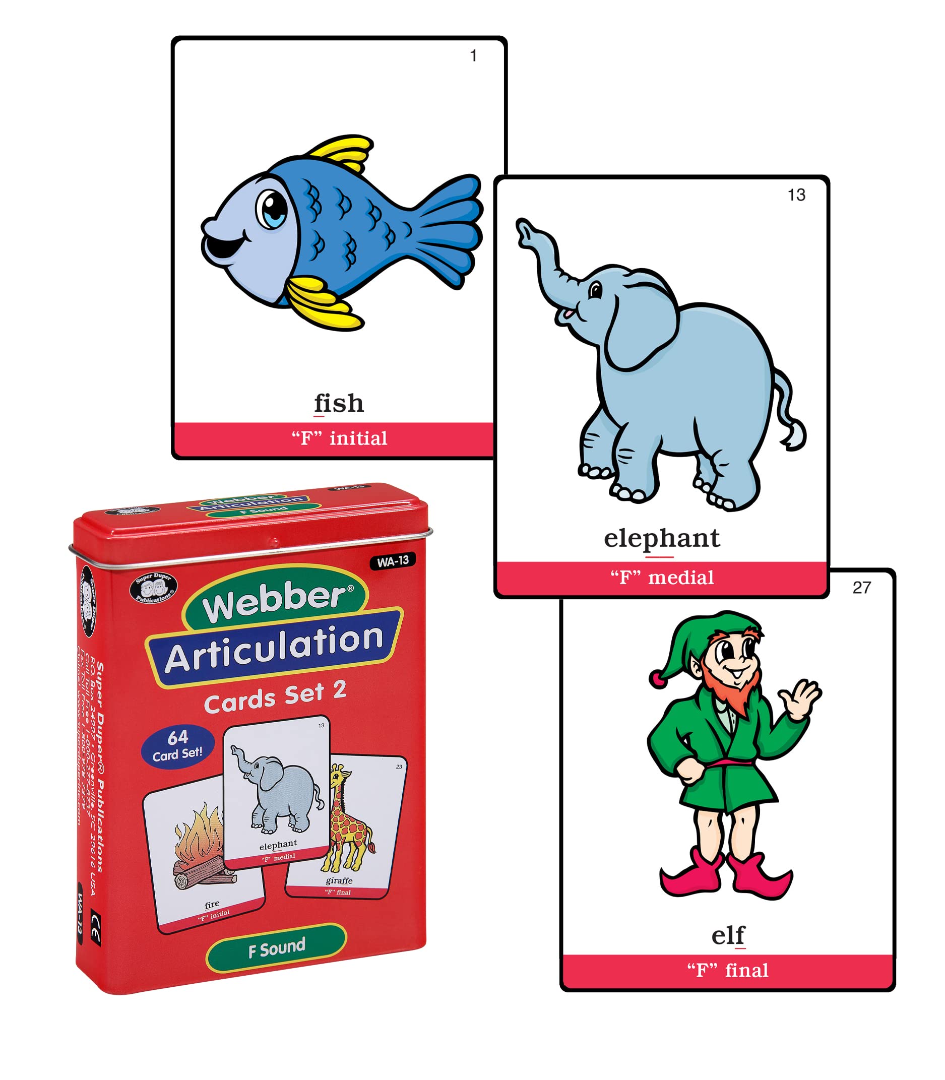 Super Duper Publications | Articulation F Sound Fun Deck | Vocabulary and Language Development Flash Cards | Educational Learning Materials for Children