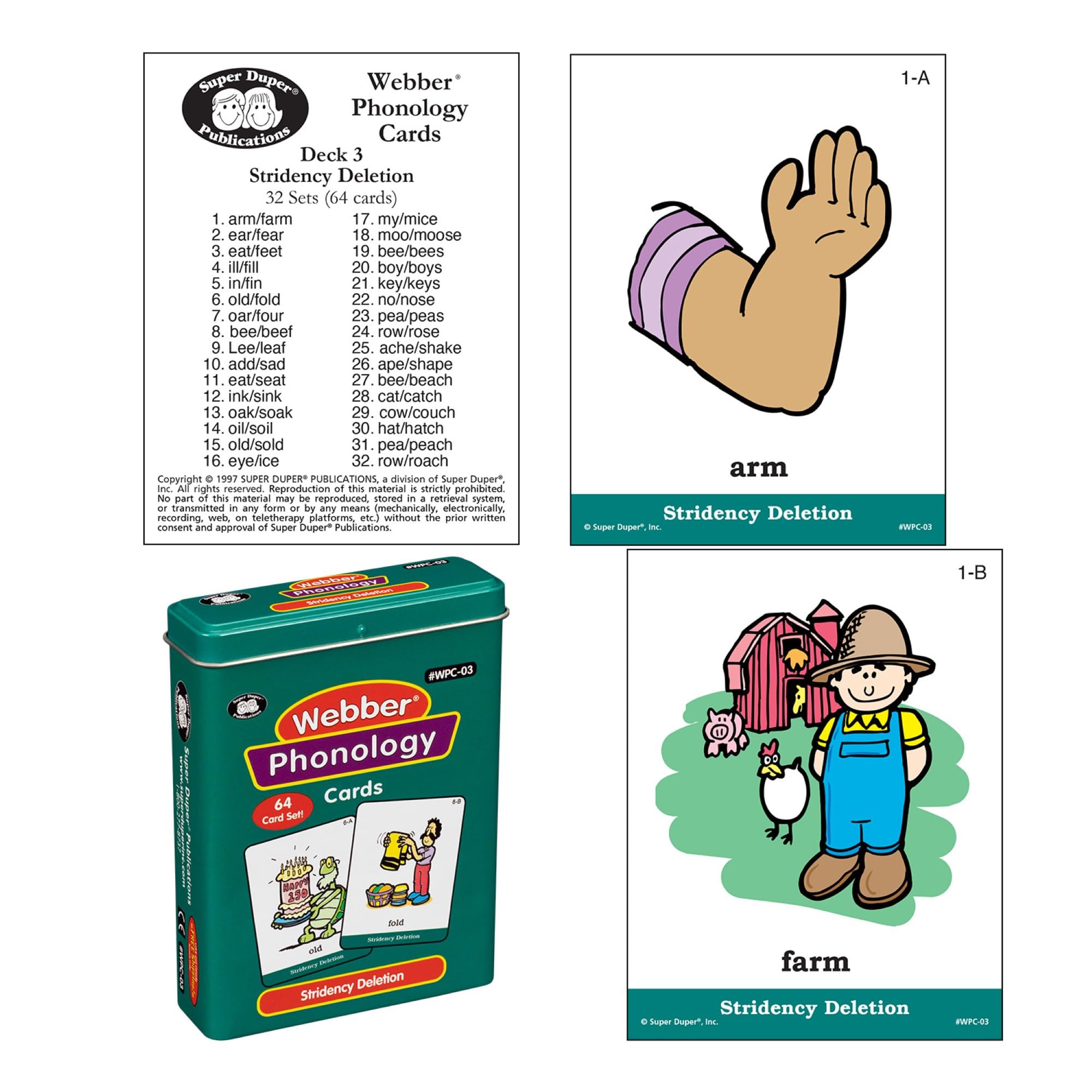Super Duper Publications | Webber® Illustrated Phonology Eight Fun Decks Bundle | Communication and Language Processing Skills Flash Cards | Educational Learning Resource for Children