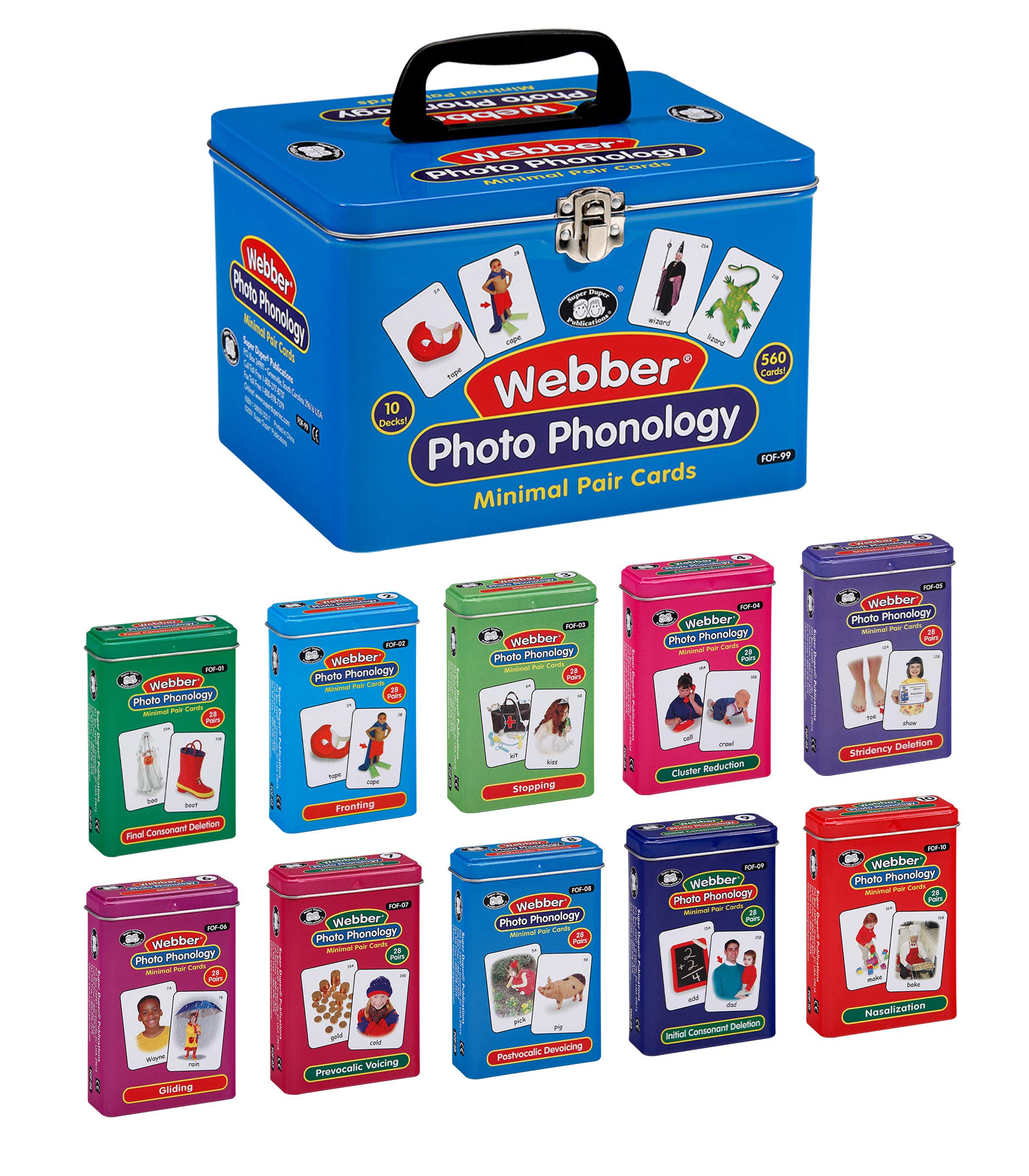 Super Duper Publications | Webber® Photo Phonology Prevocalic Voicing Minimal Pair Card Deck | Educational Learning Resource for Children
