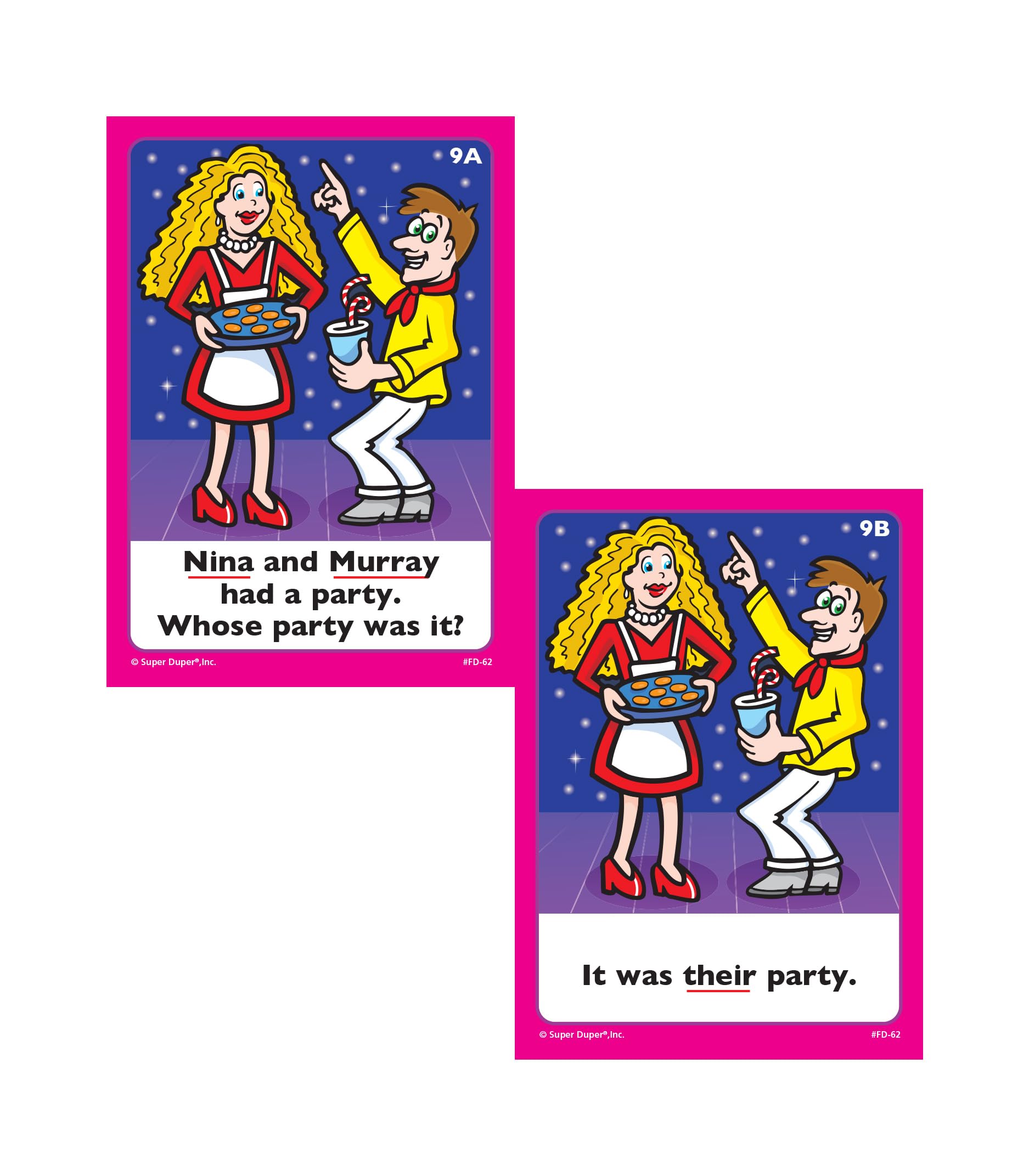 Super Duper Publications | Using His, Her, & Their Fun Deck Flash Cards | Educational Learning Resource for Children
